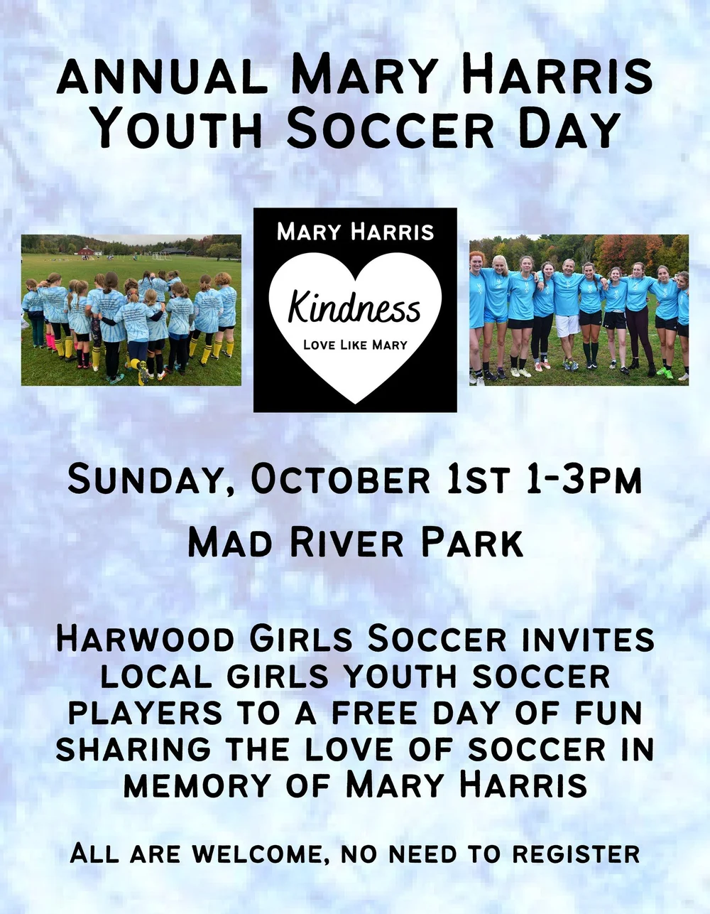 A tradition continues: Mary Harris Youth Soccer Day is Oct. 1 ...