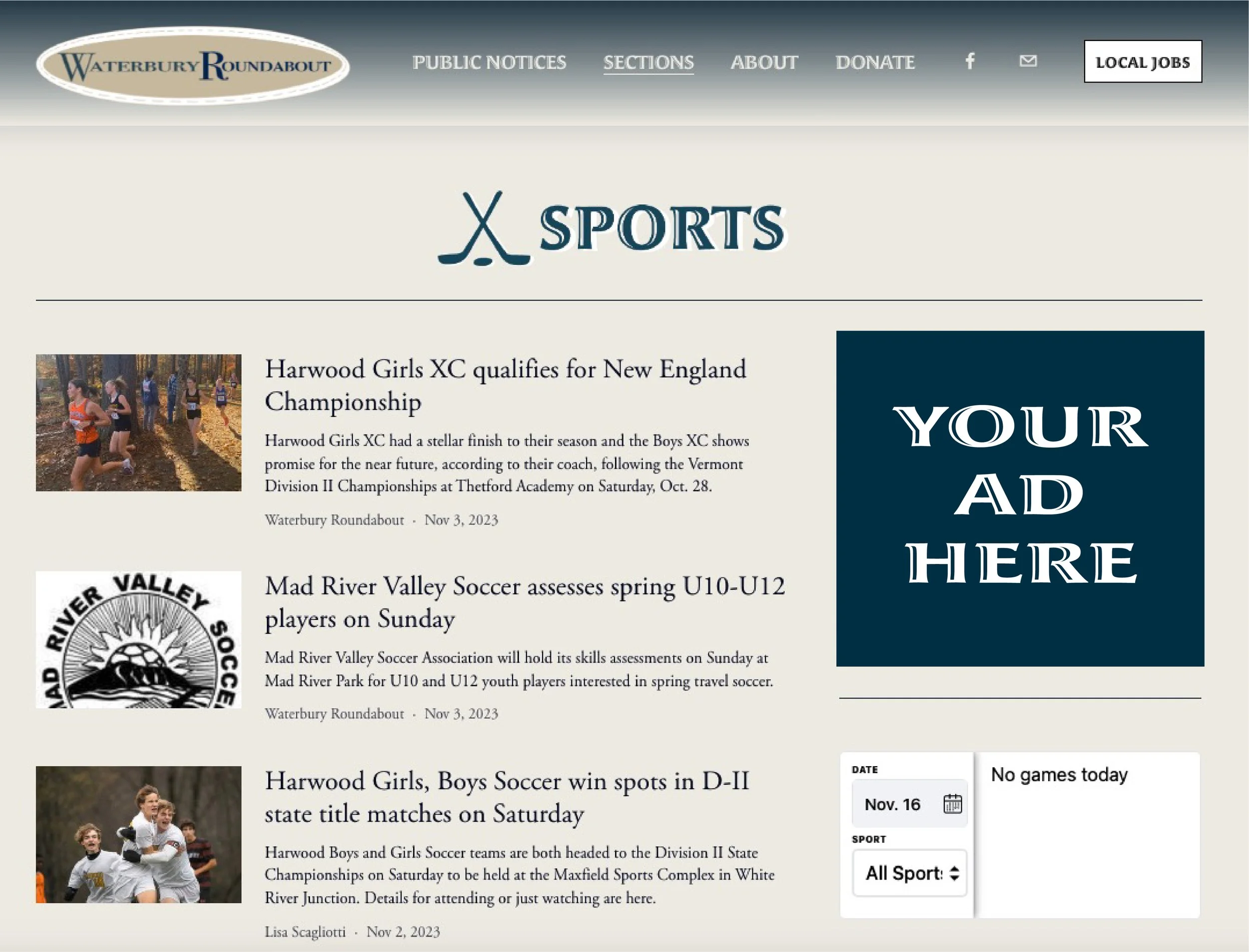 Advertising — Waterbury Roundabout