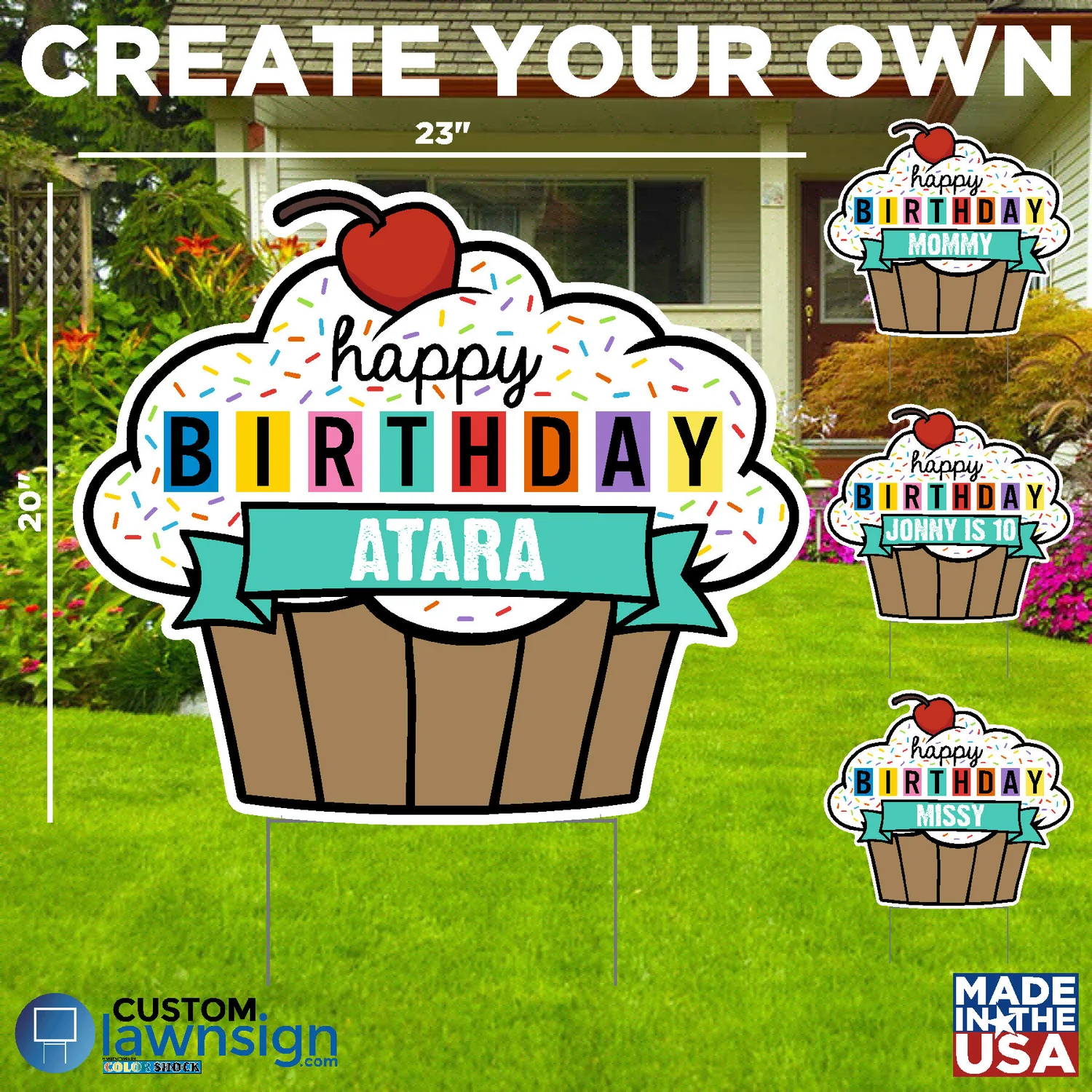HAPPY BIRTHDAY GAMER DISPLAY (Customized) — Custom Lawn Sign