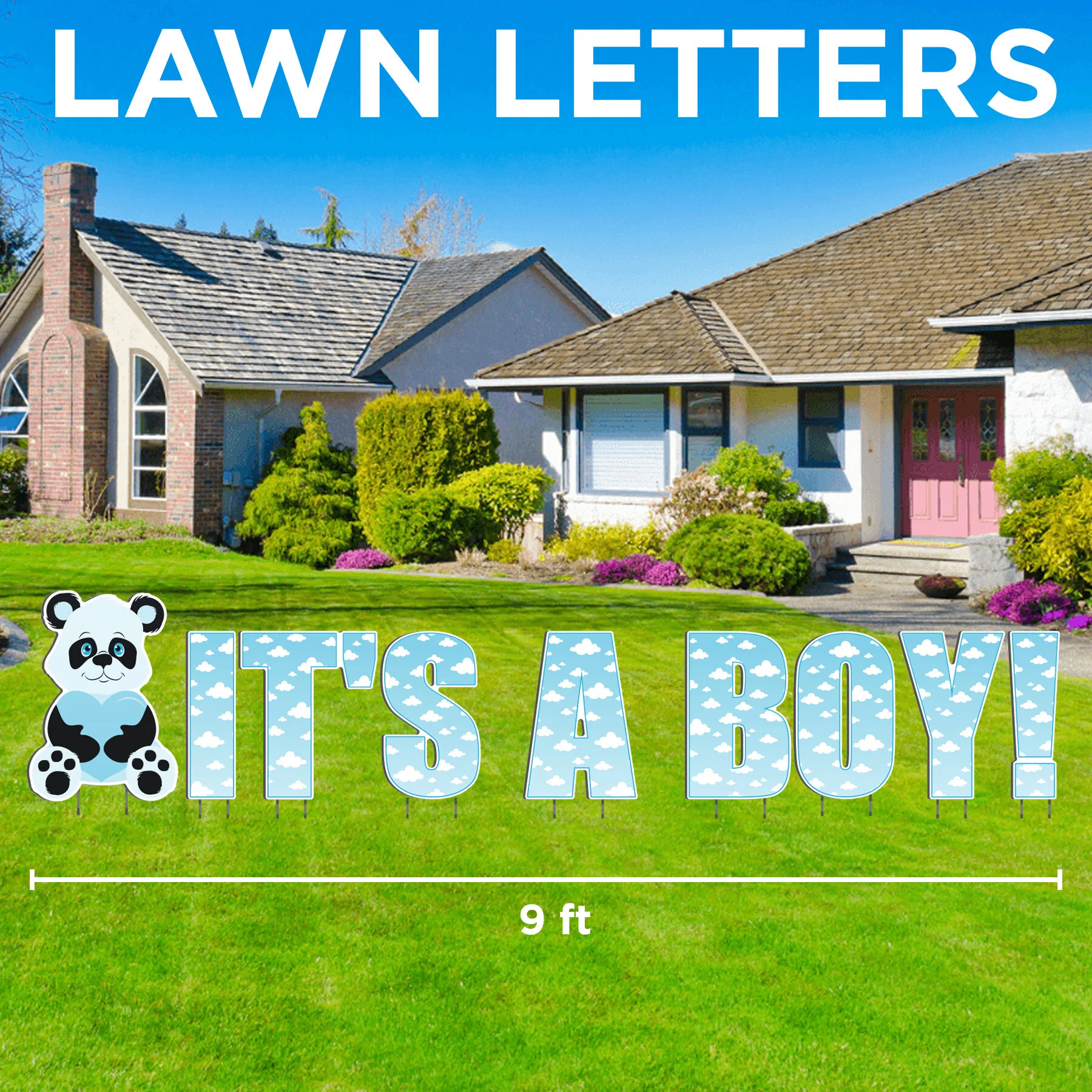 It's a Girl Lawn Letter Display — Custom Lawn Sign