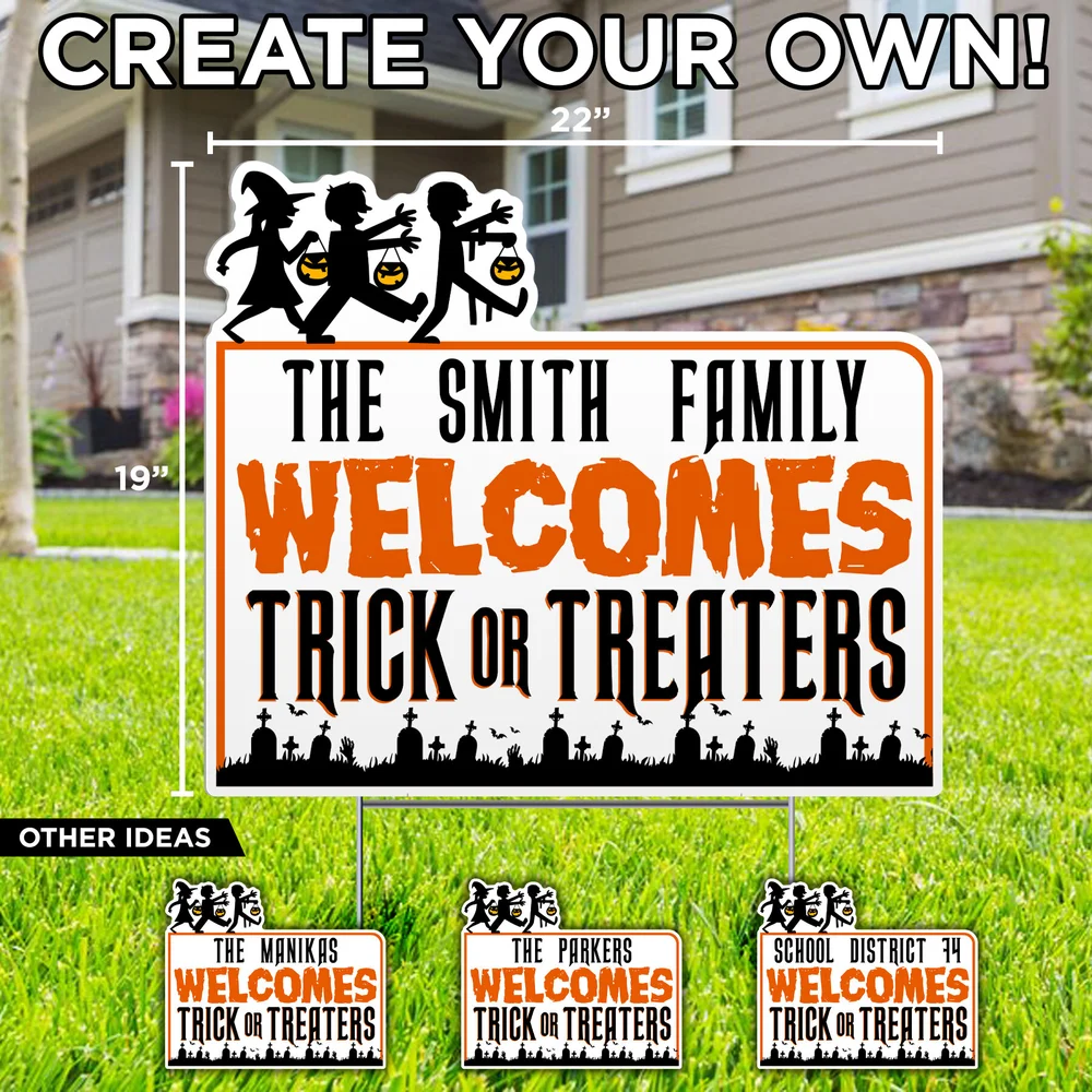 Trick Or Treat Yard Sign