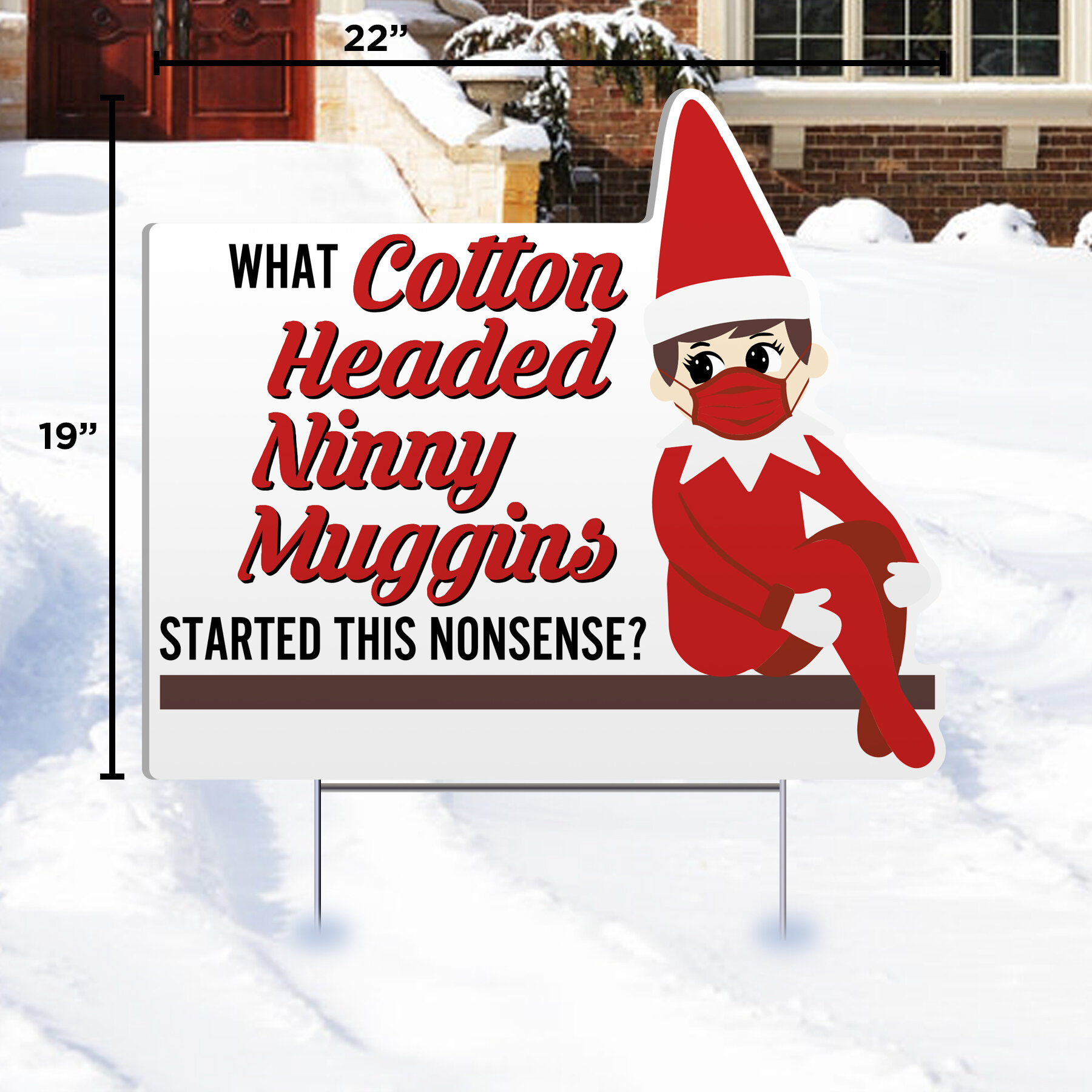 Single Lawn Signs — Holidays — Custom Lawn Sign