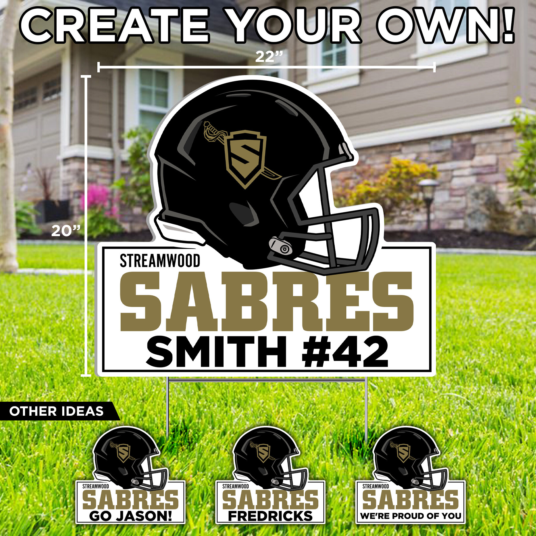 Streamwood High School — Custom Lawn Sign