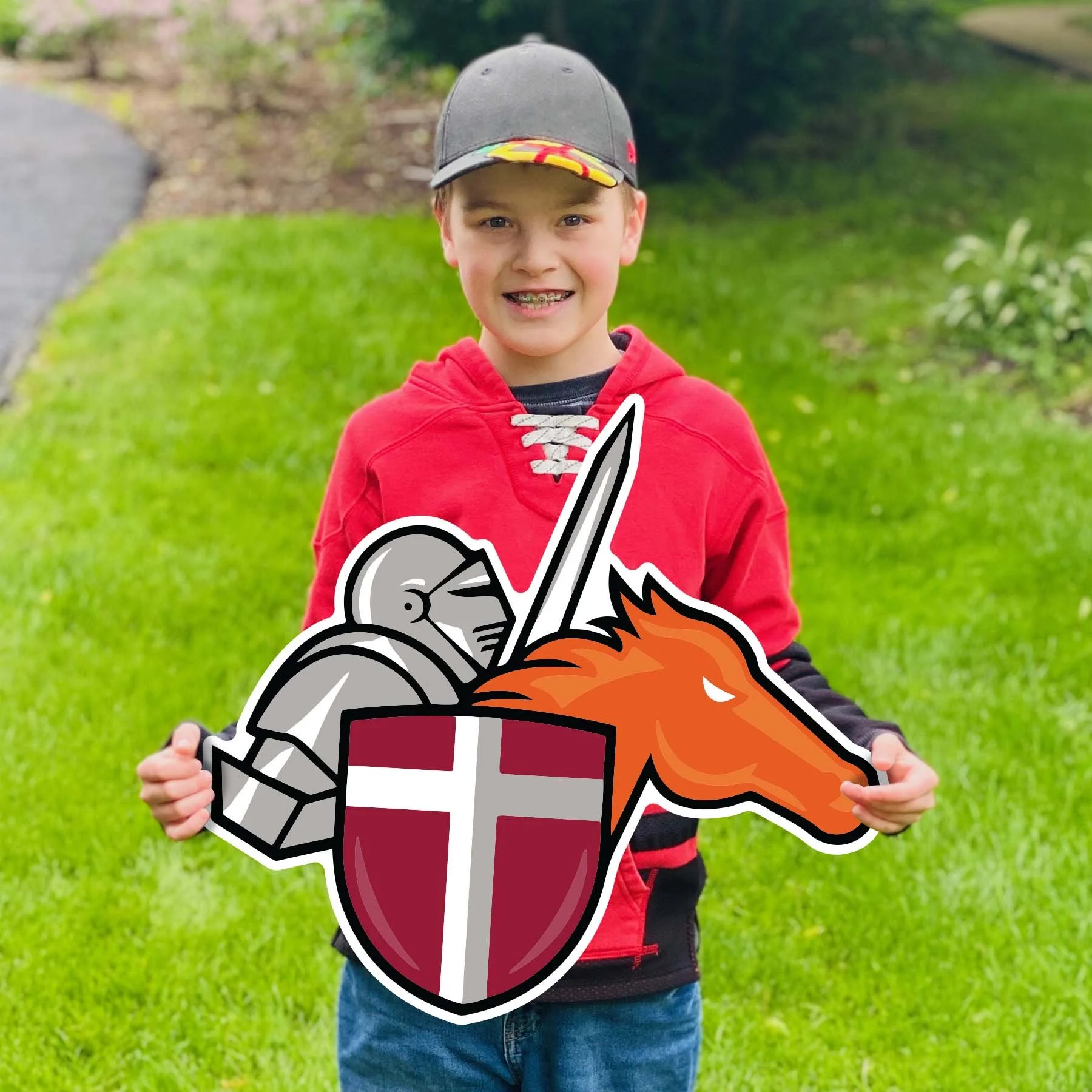 Brother Rice Mascot Lawn Sign — Custom Lawn Sign