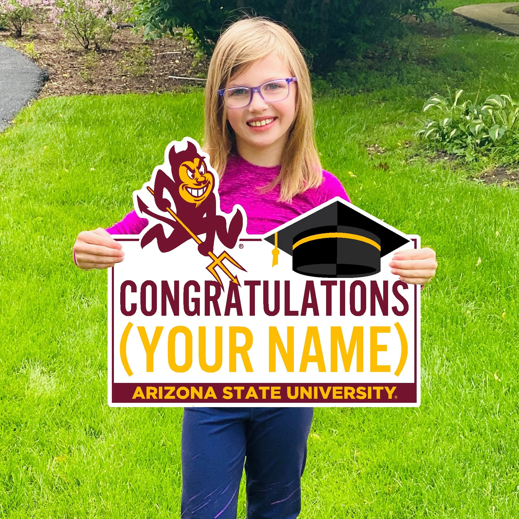Arizona State University Graduate Lawn Sign — Custom Lawn Sign