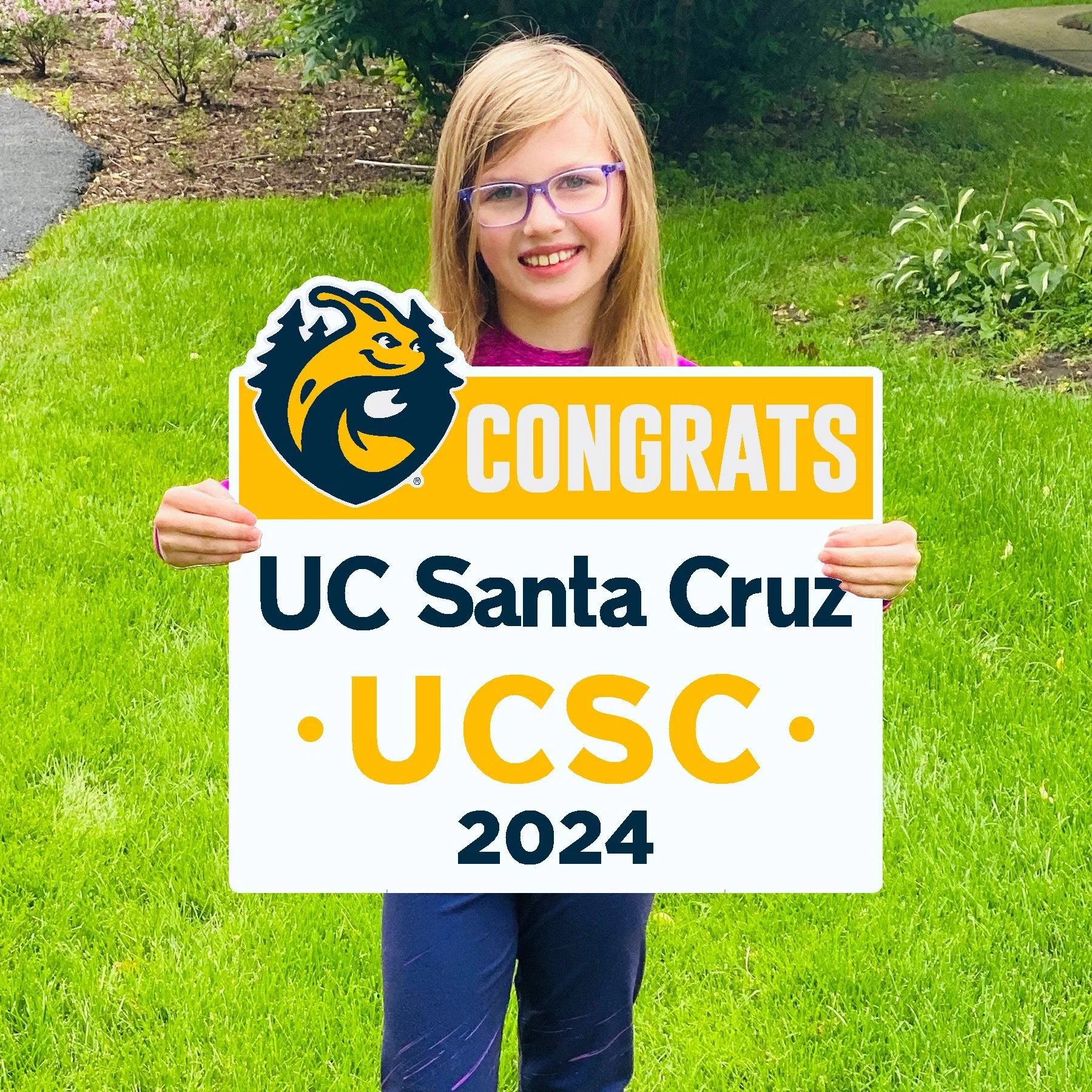 Congratulations UC Bound University Of California Santa Cruz Lawn Sign ...