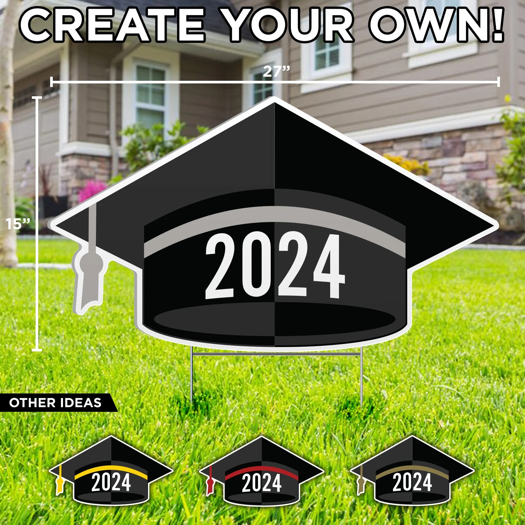 (YEAR) Wicked Smaht Graduation Lawn Sign — Custom Lawn Sign