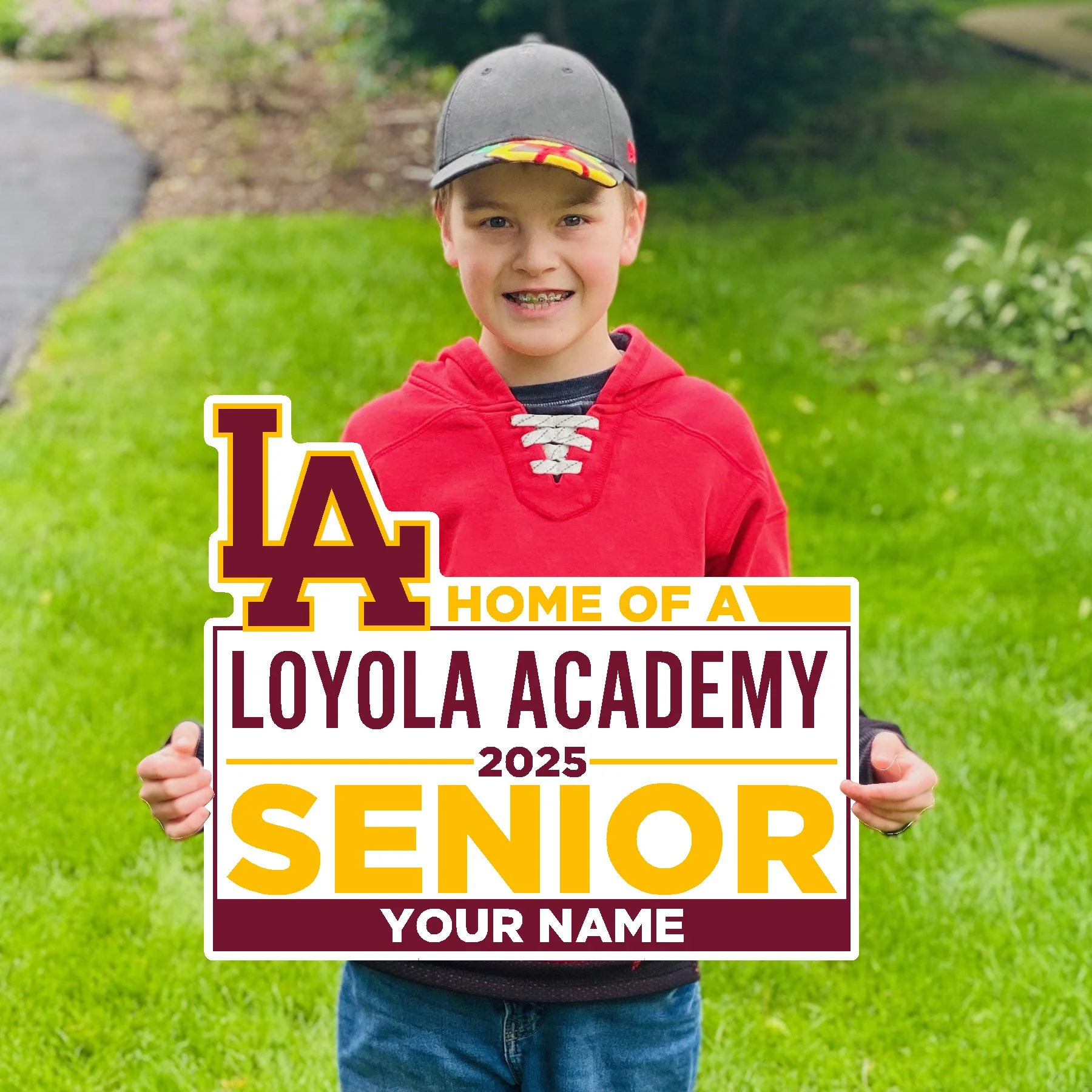 Loyola Academy — Custom Lawn Sign