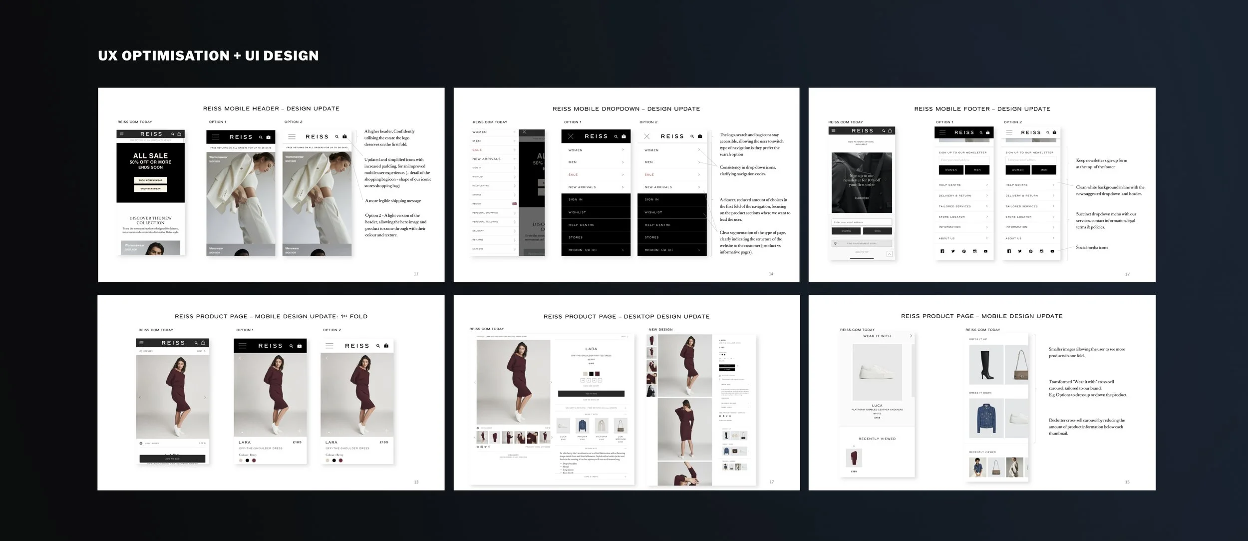 Marketing & UX/UI Design for Reiss — Lisa Mallinson