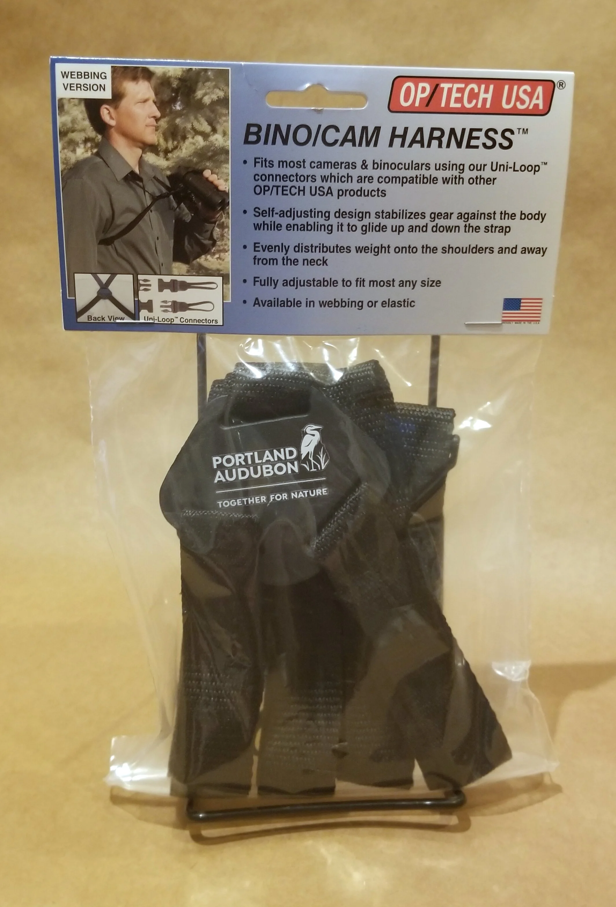 OP/TECH Logo Bino/Cam Harness — Portland Audubon Nature Store