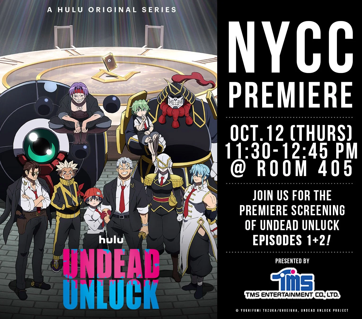 TMS Entertainment and Hulu to Host Undead Unluck Panel and Advanced ...