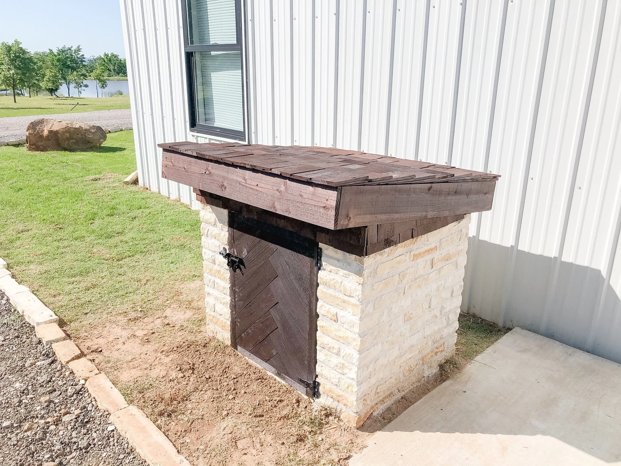 Brick and Wood Well House — Tulsa Woodworking