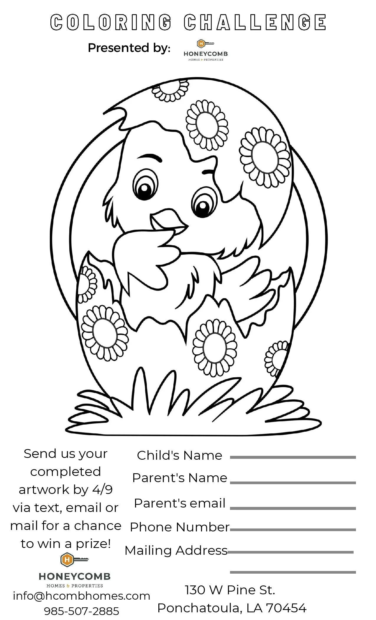 Easter Coloring Challenge — Honeycomb Homes & Properties
