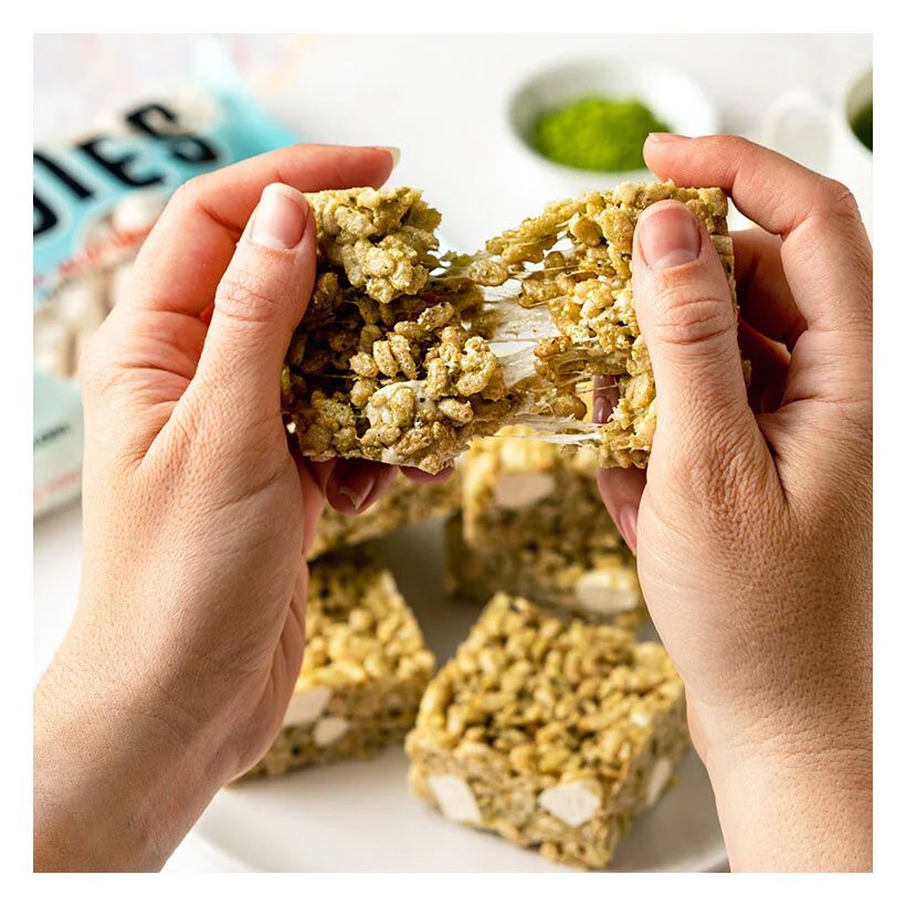 Vegan Matcha Rice Crispy Treats Dandies Vegan Marshmallows