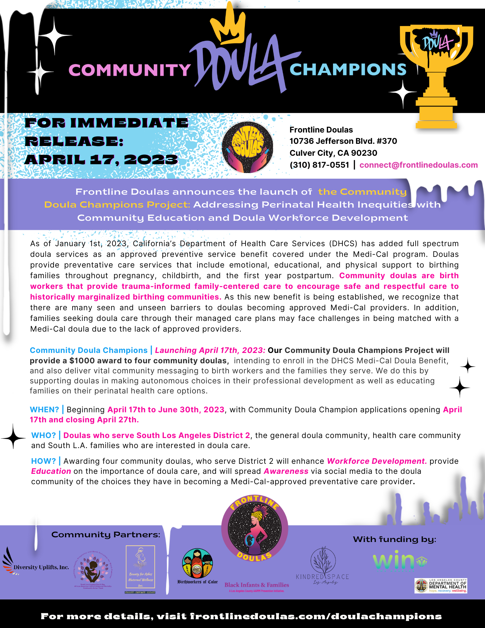 Award Doula Portal — Frontline Doulas