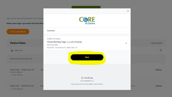 Register for Classes here — Core El Centro