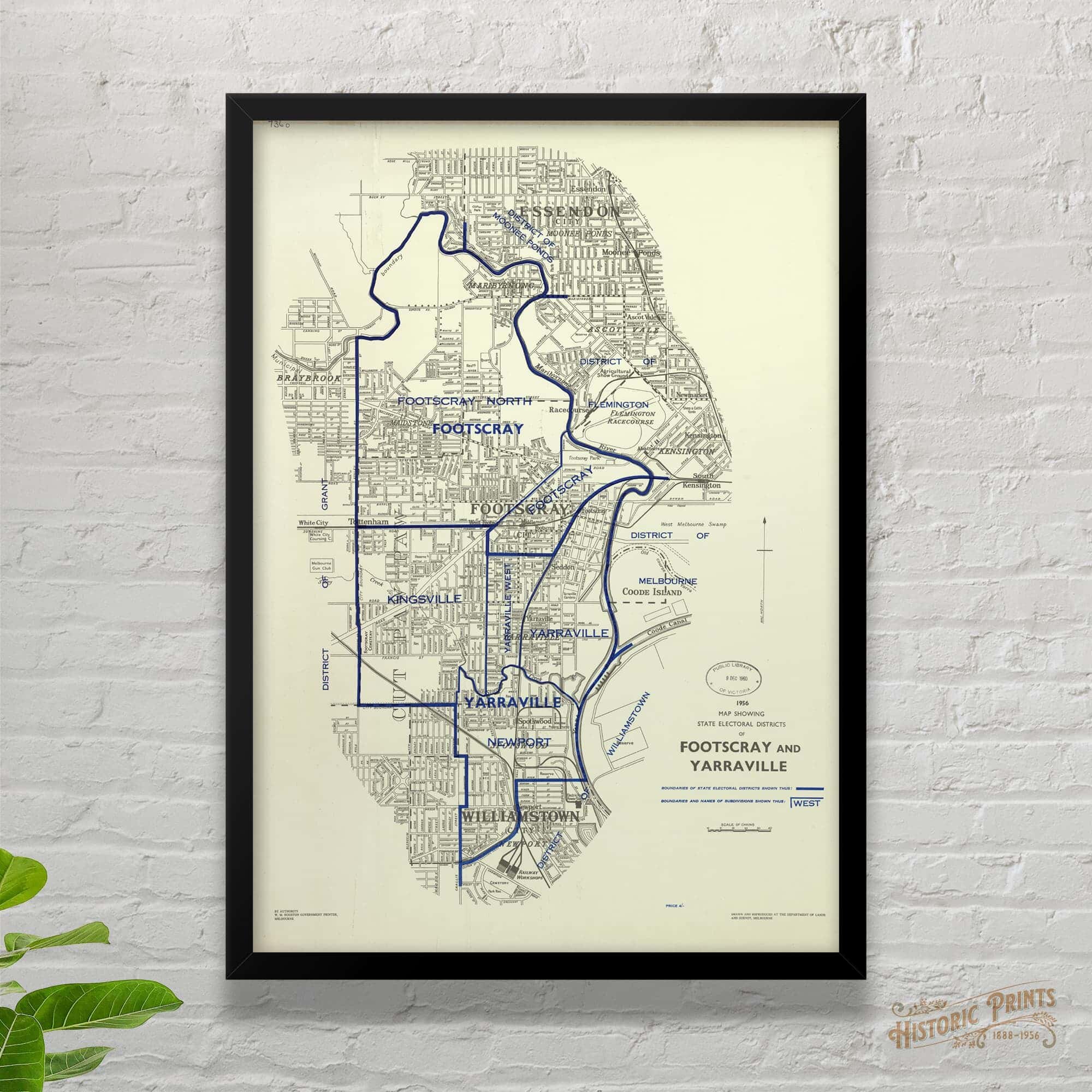 Footscray — Shop ready to hang Historic Framed Prints, Maps and Plans ...