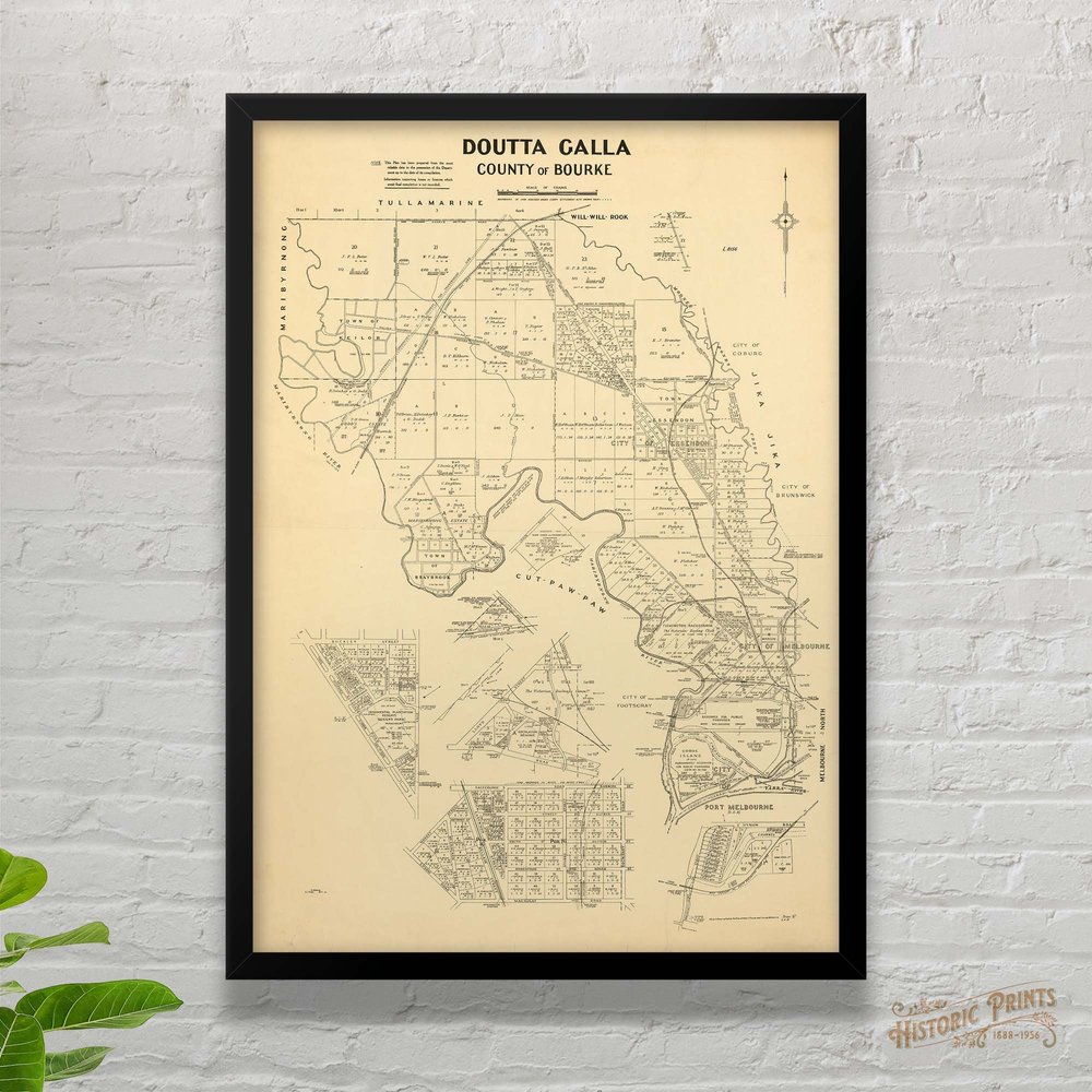 Essendon — Shop ready to hang Historic Framed Prints, Maps and Plans ...