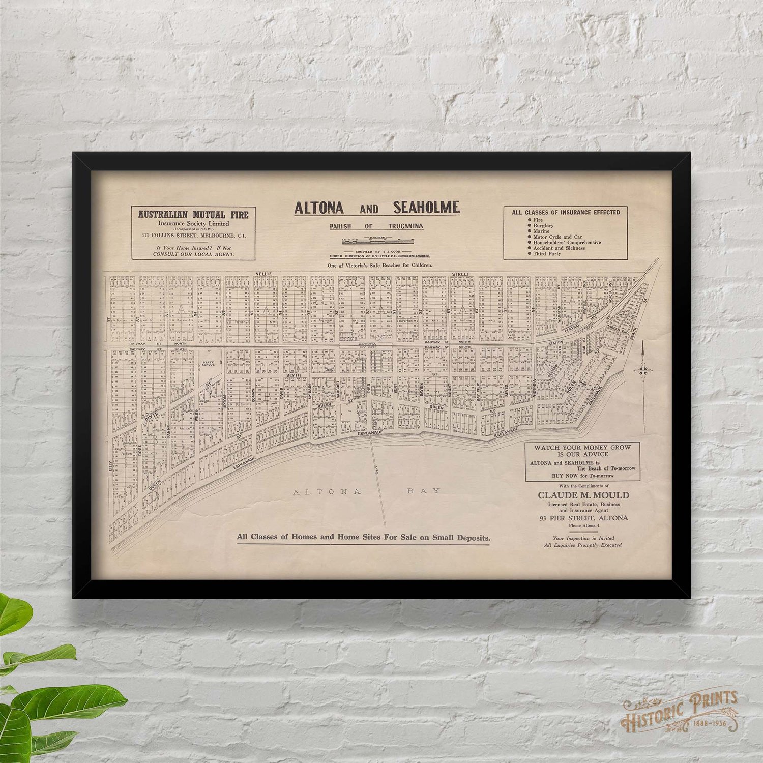 Shop ready to hang Historic Framed Prints, Maps and Plans for your ...