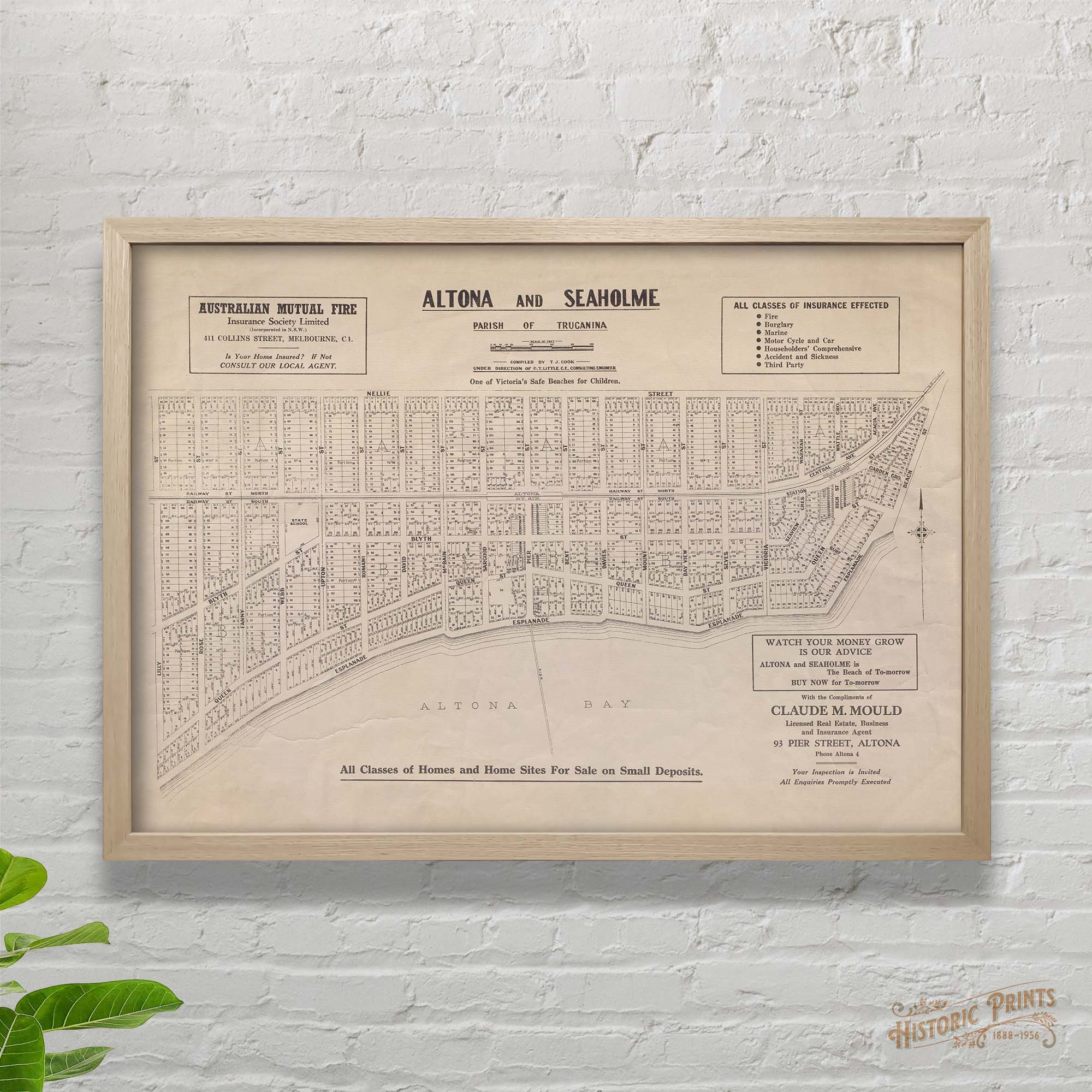 Shop ready to hang Historic Framed Prints, Maps and Plans for your ...
