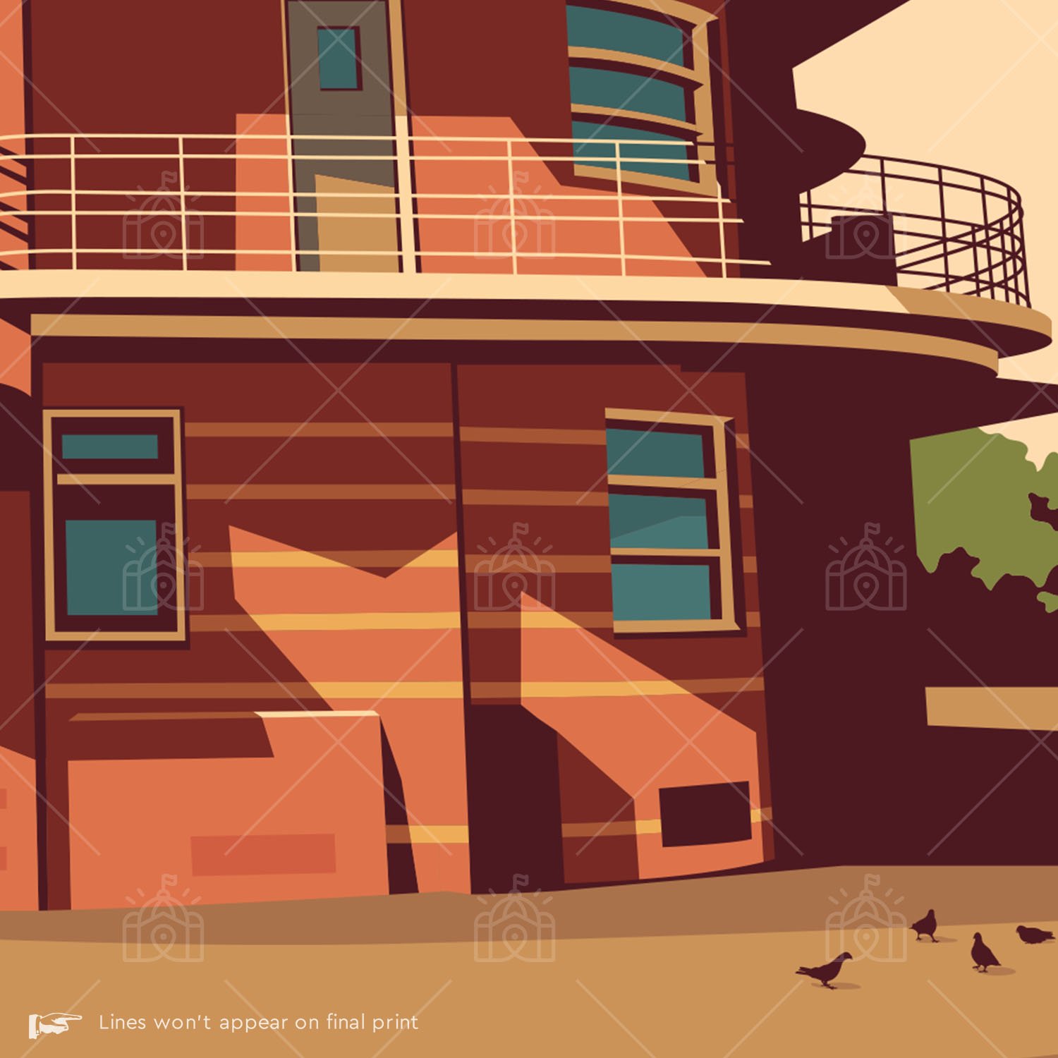 Melbourne Cricket Ground MCG Suburban Icon Poster — Historic Prints ...