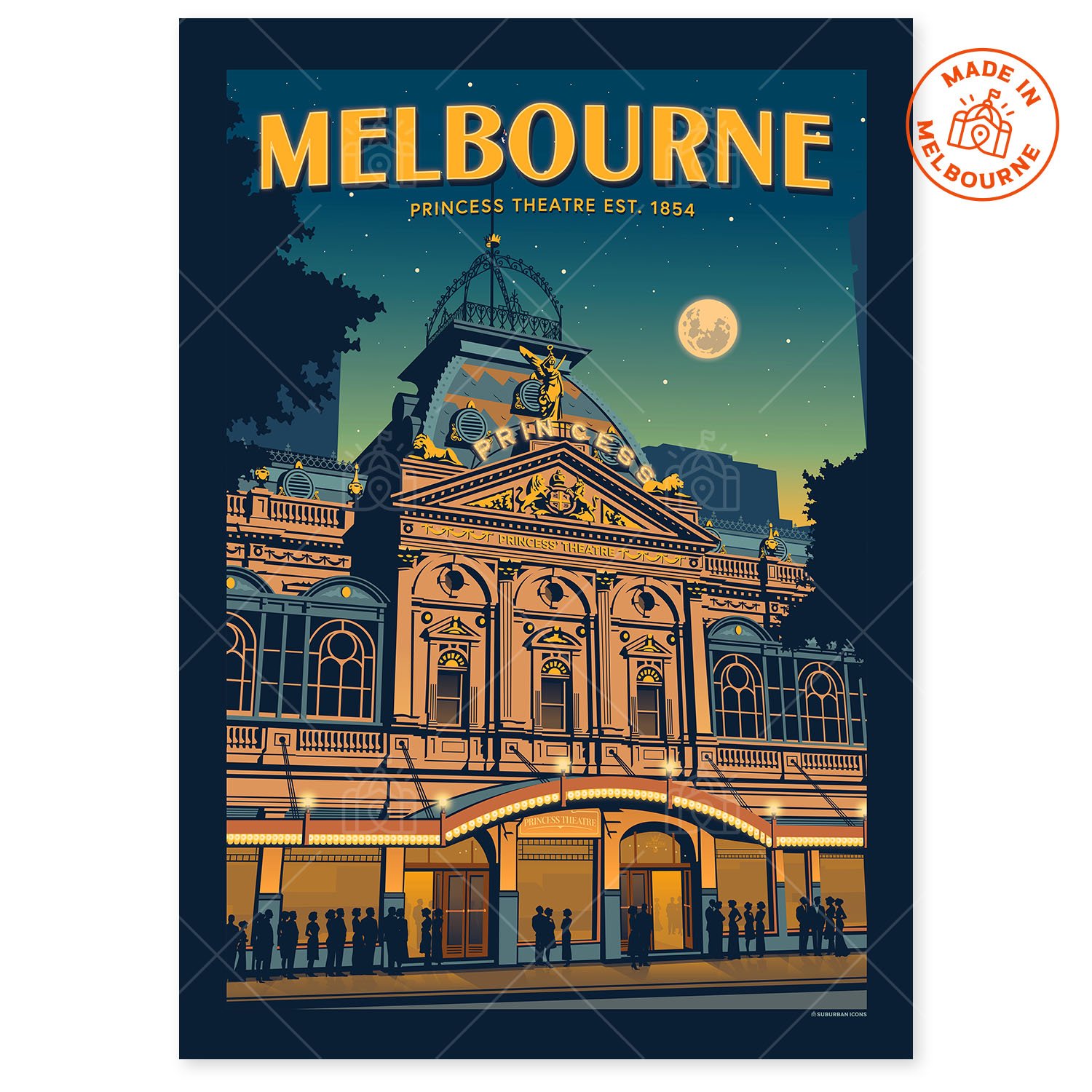 Melbourne Tram W-Class Blue Pop Suburban Icon Poster — Historic Prints ...
