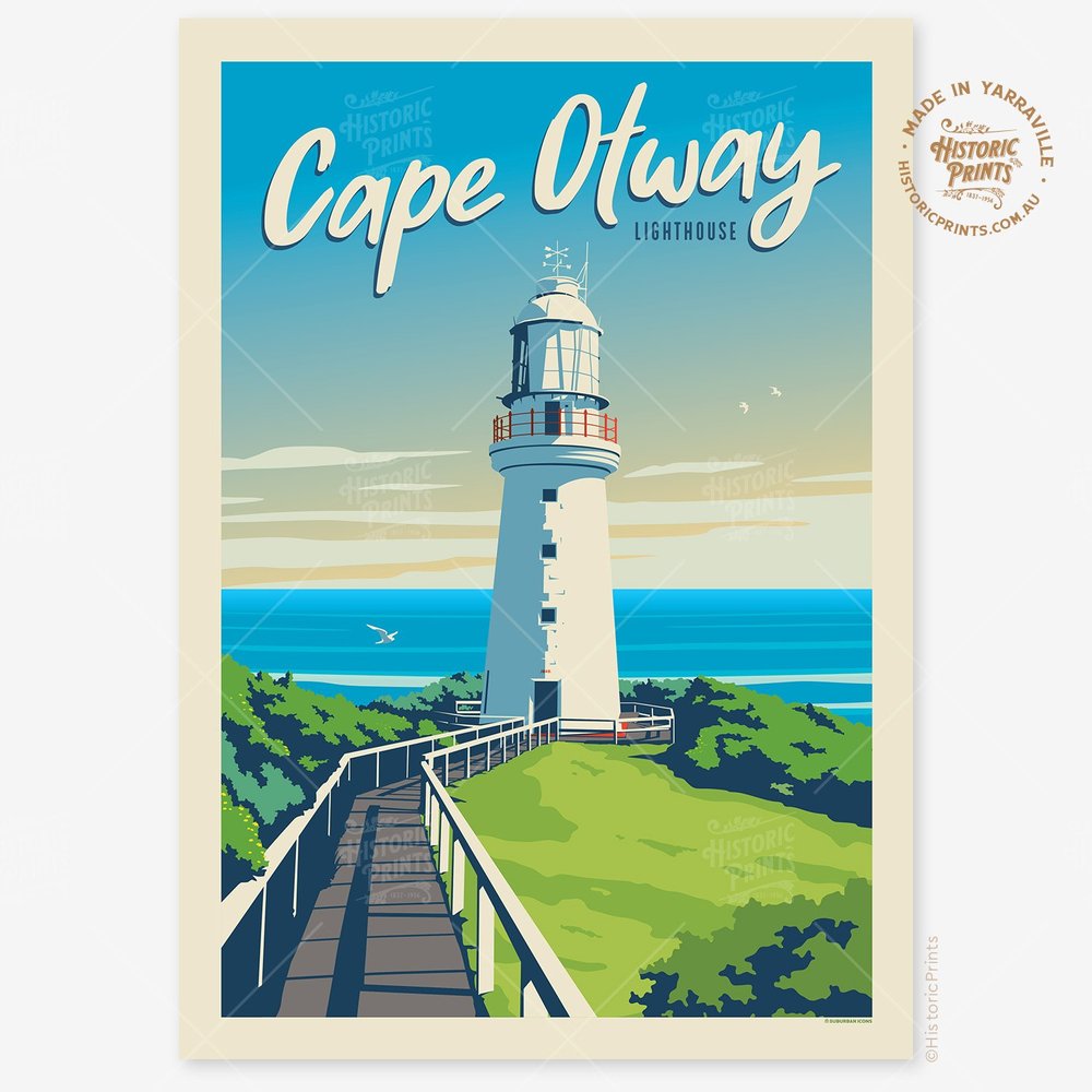 Split Point Lighthouse Aireys Inlet Suburban Icon Poster — Historic ...