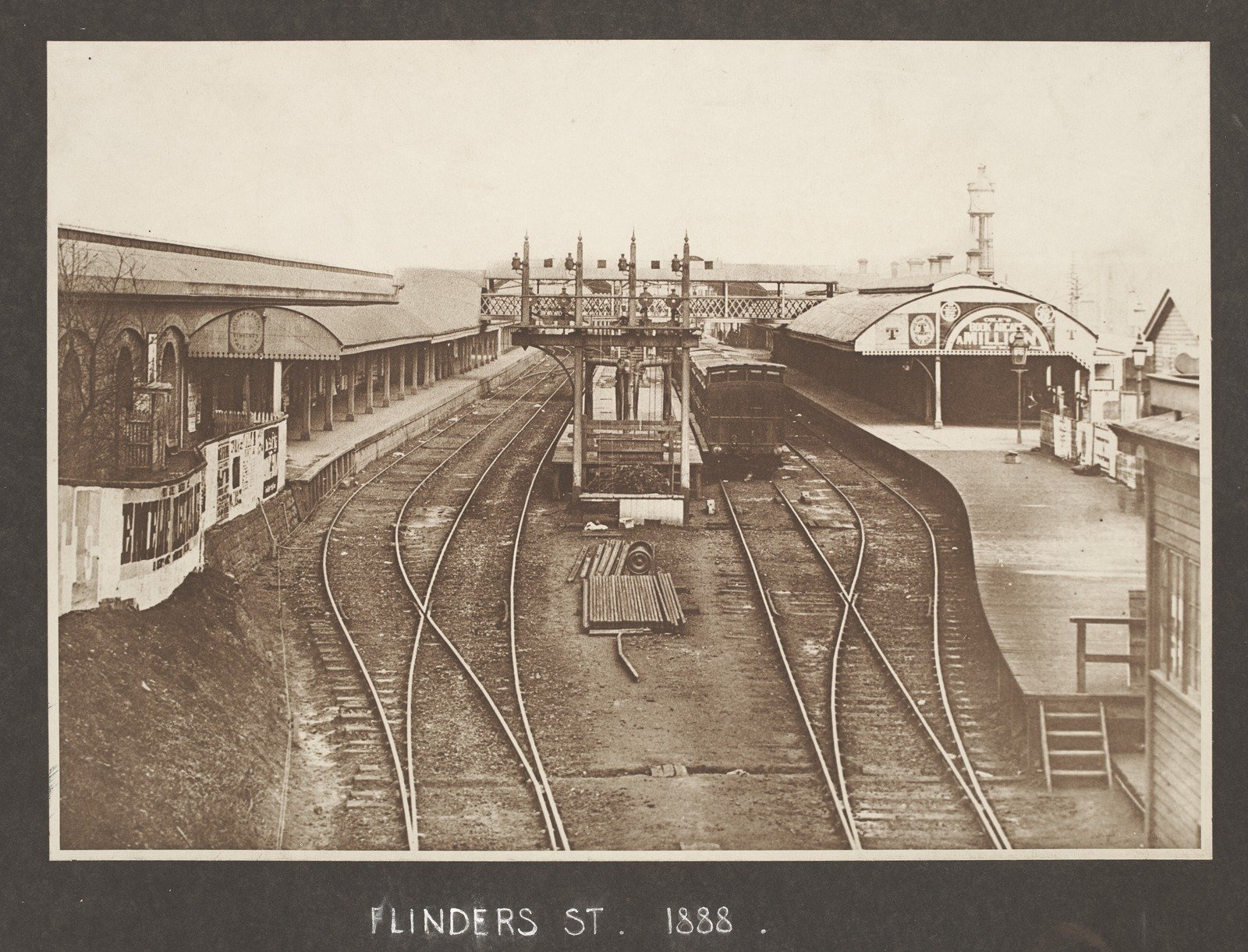 Flinders St & Russell Street Melbourne Unrestored — Historic Prints ...