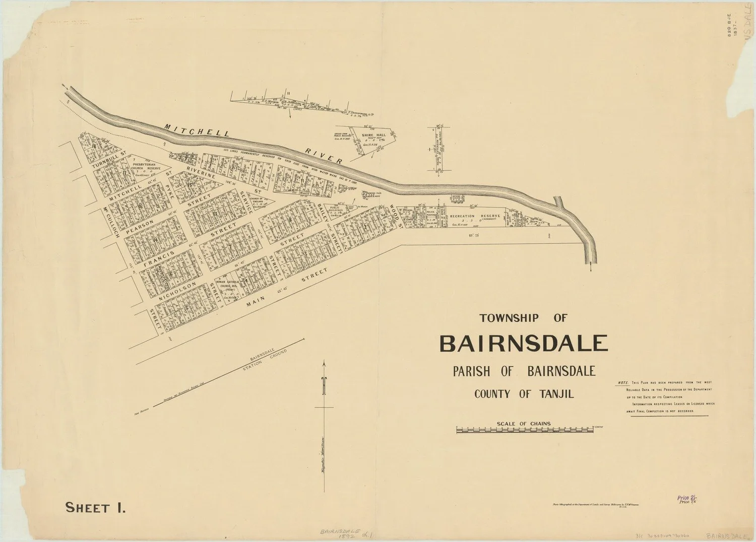 History photos and maps of Bairnsdale, Lakes Entrance and surrounds for ...