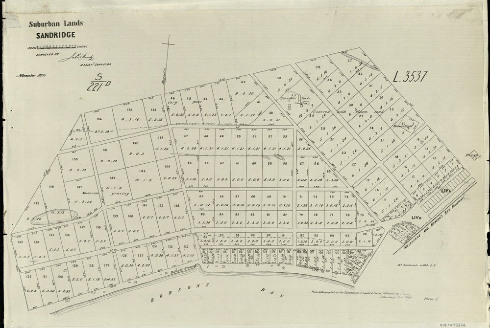 Port Melbourne Sandridge Unrestored Maps and Photos — Historic Prints ...