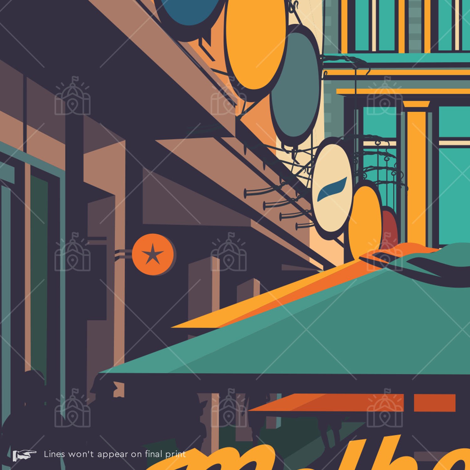 Melbourne Cricket Ground MCG Suburban Icon Poster — Historic Prints ...