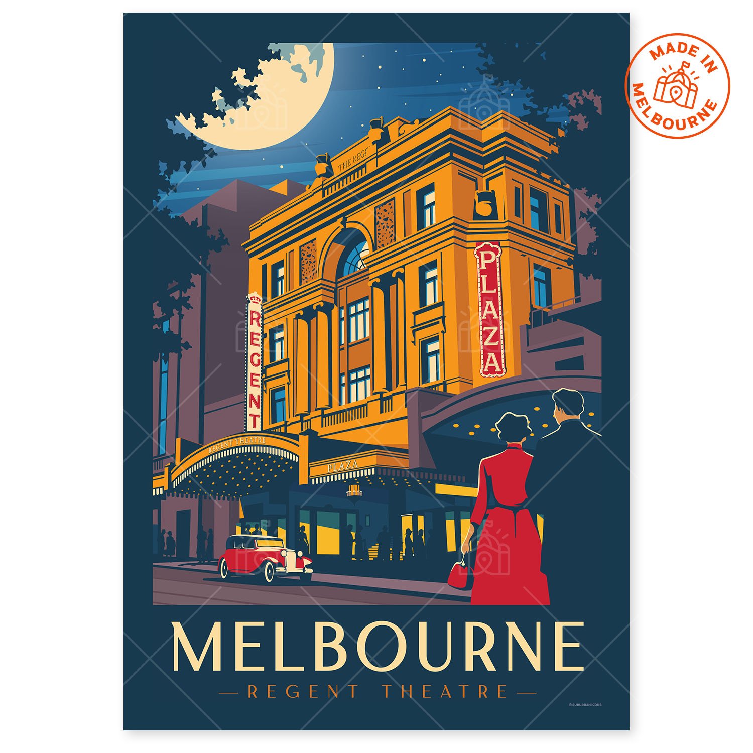 Melbourne Cricket Ground MCG Suburban Icon Poster — Historic Prints ...