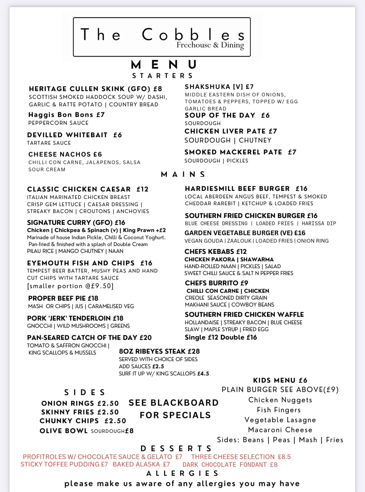 Sit In — The Cobbles Inn