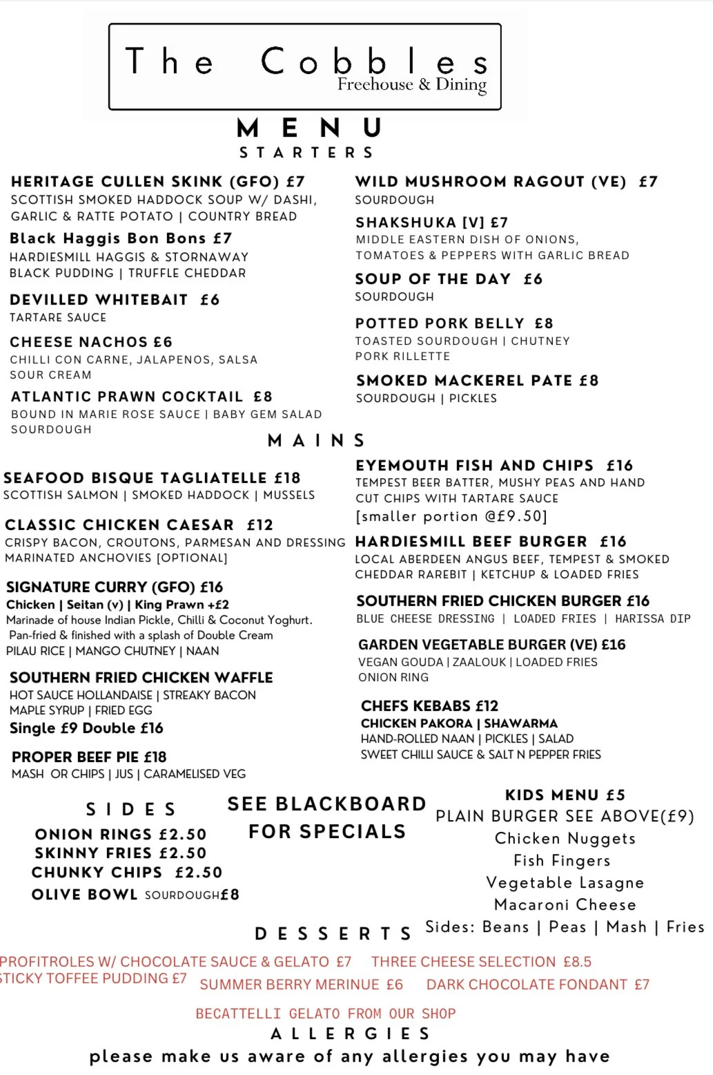 Sit In — The Cobbles Inn