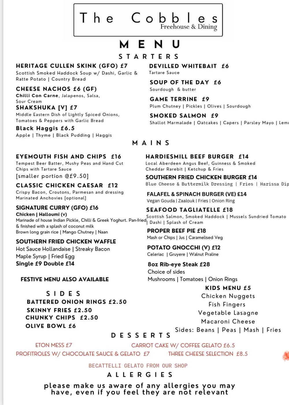 Sit In — The Cobbles Inn