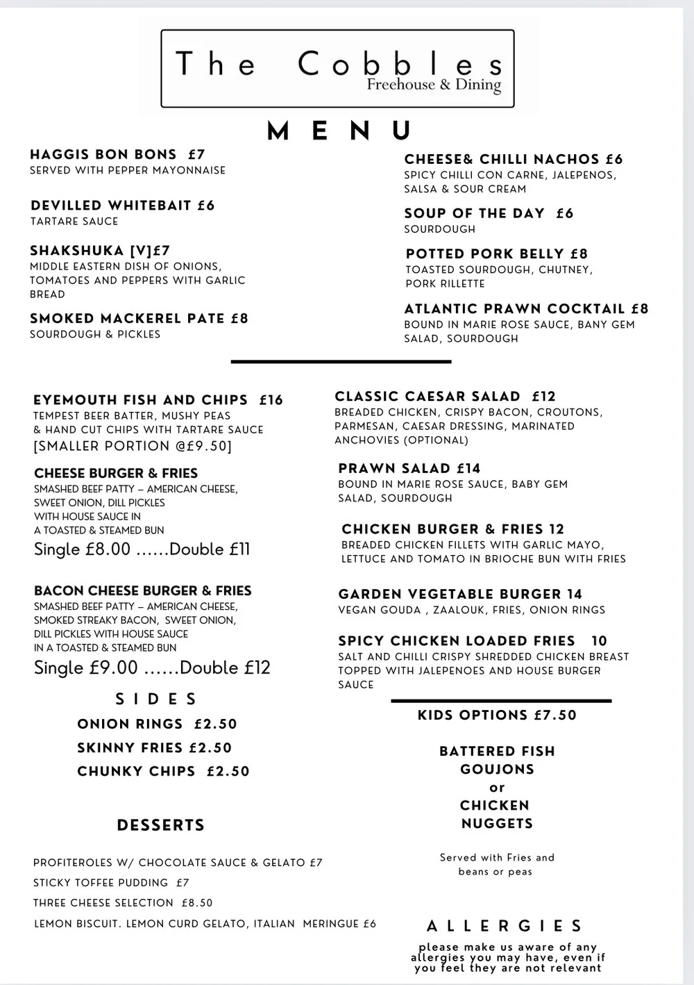 Sit In — The Cobbles Inn