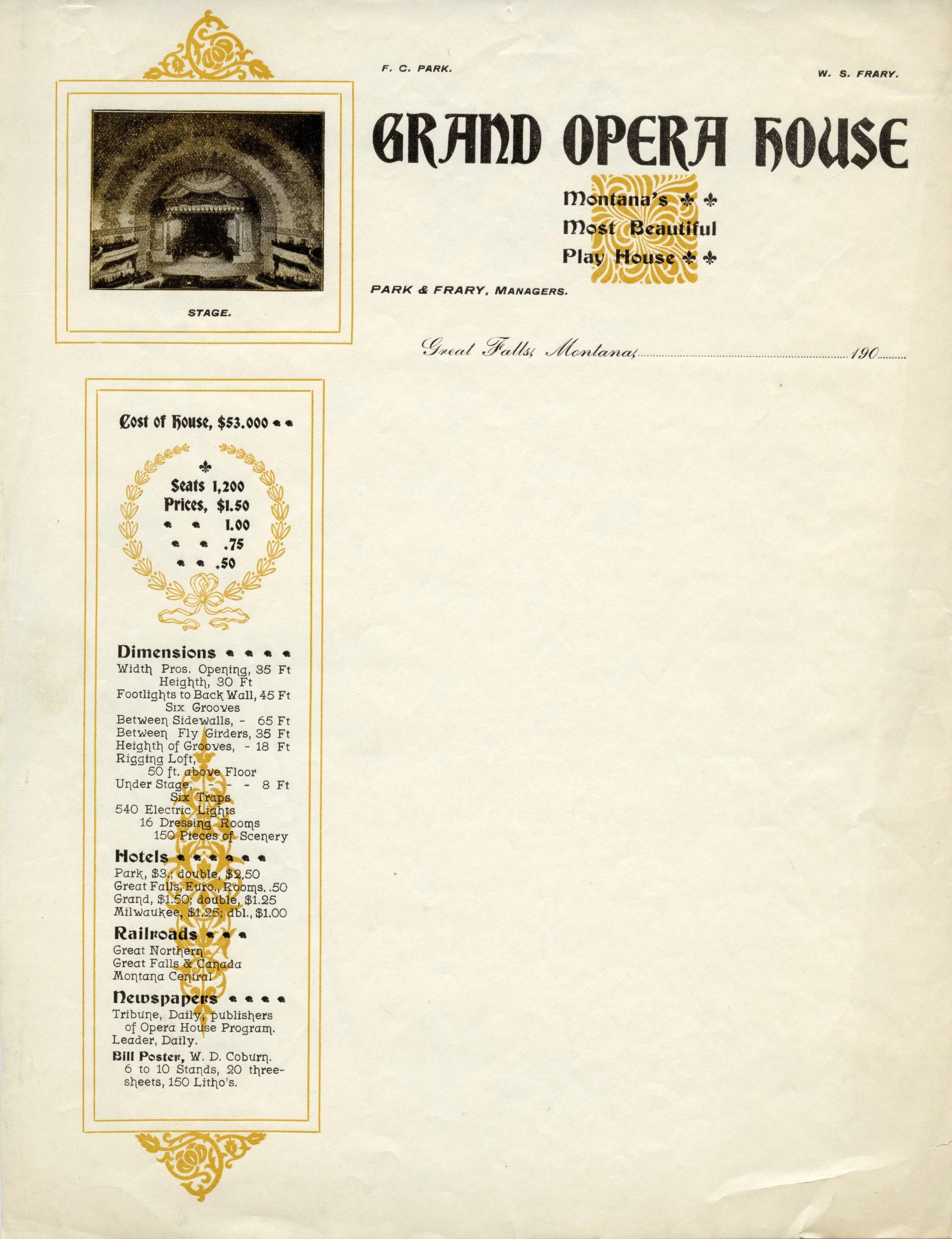 A Love Letter to the Great Falls Opera House — The History Museum