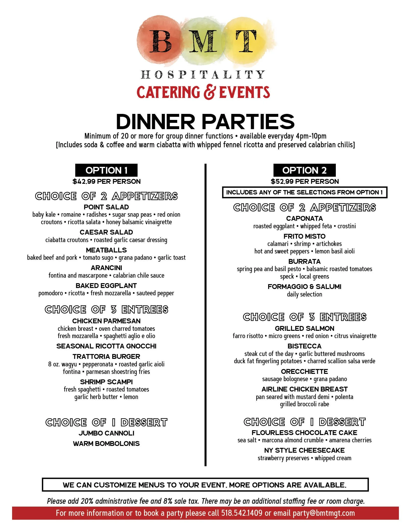 Venue Packages — BMT Catering