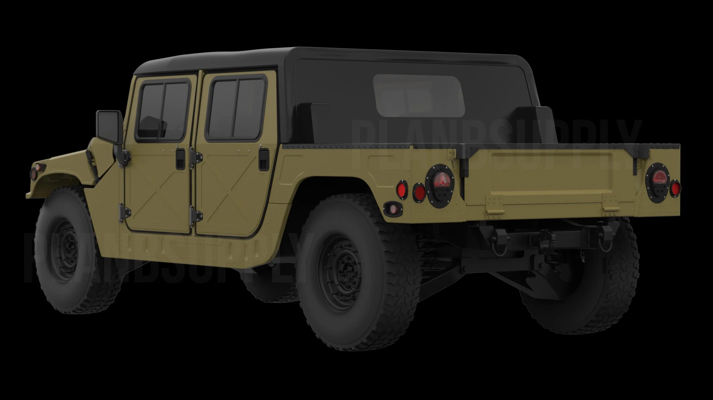 4-Door Hard Top for Humvee®/Hummer H1® — Plan B Trucks