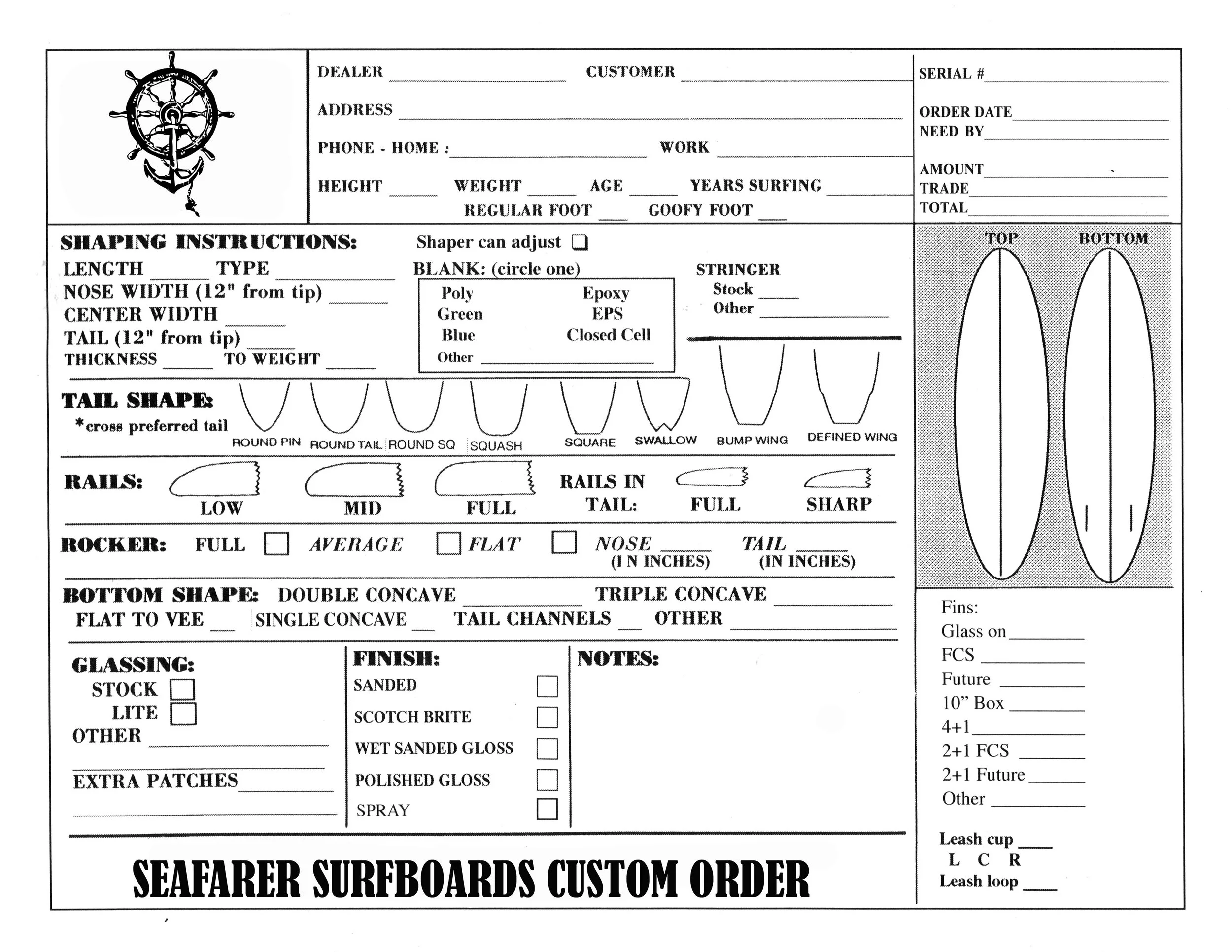 Custom order — SEAFARER SURFBOARDS