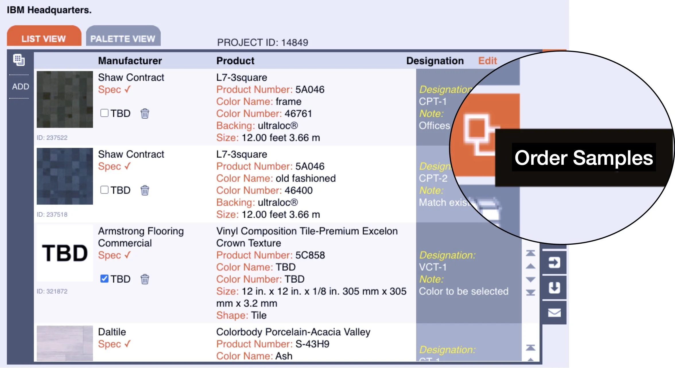Spec-ID project management software for sample, submittal, and sales ...