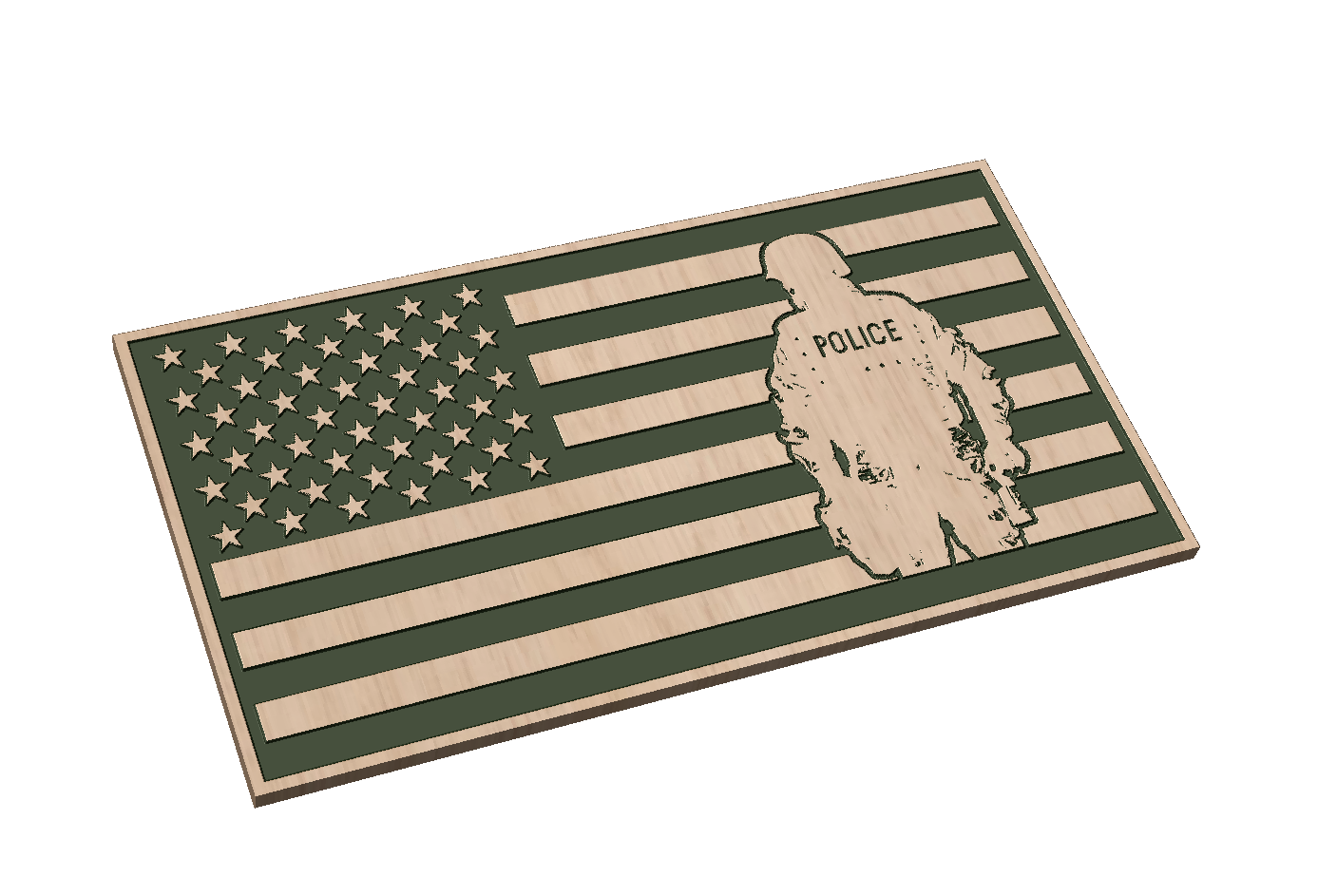 American Flag With Police Officer Digital Files Svg Ai Png Eps