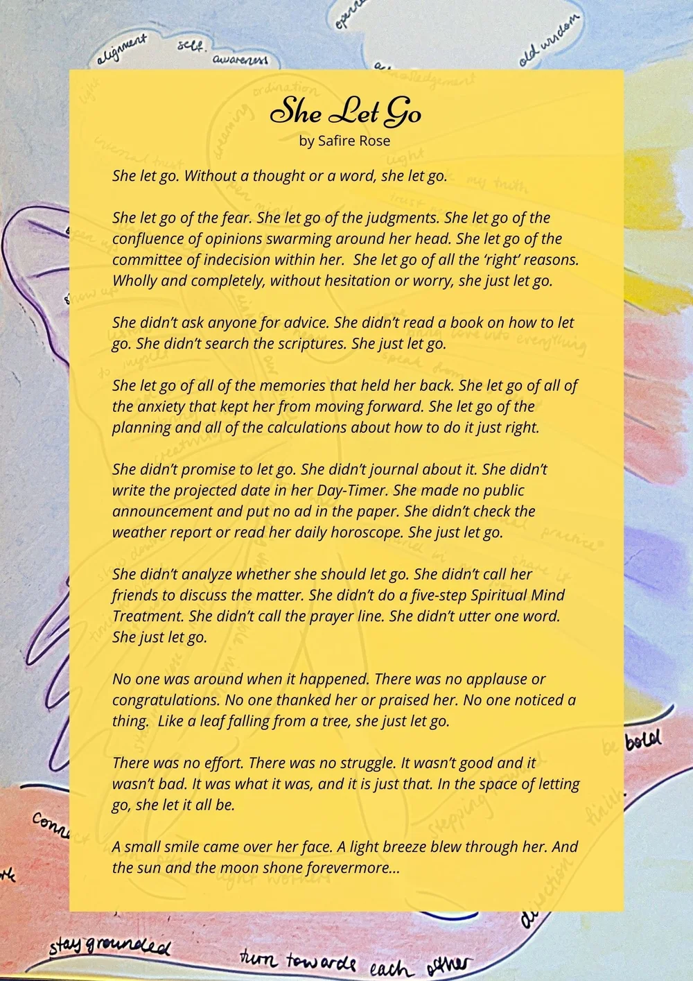 Letting go.... — Shift Practitioners