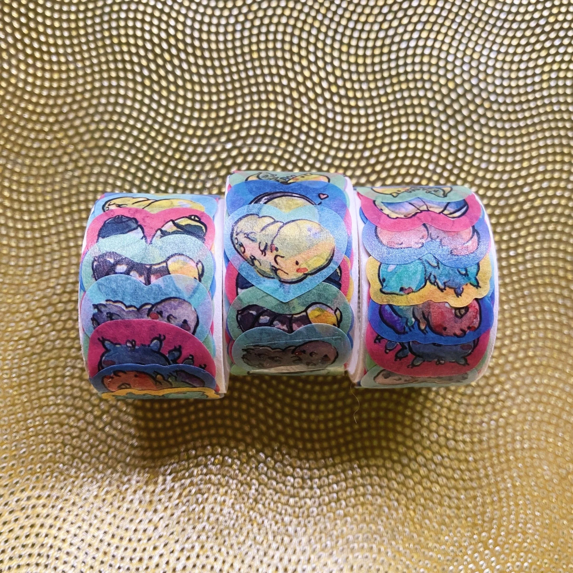 Red Panda Overlap Stickers — Aviva Maï Artzy (The Washi Station)