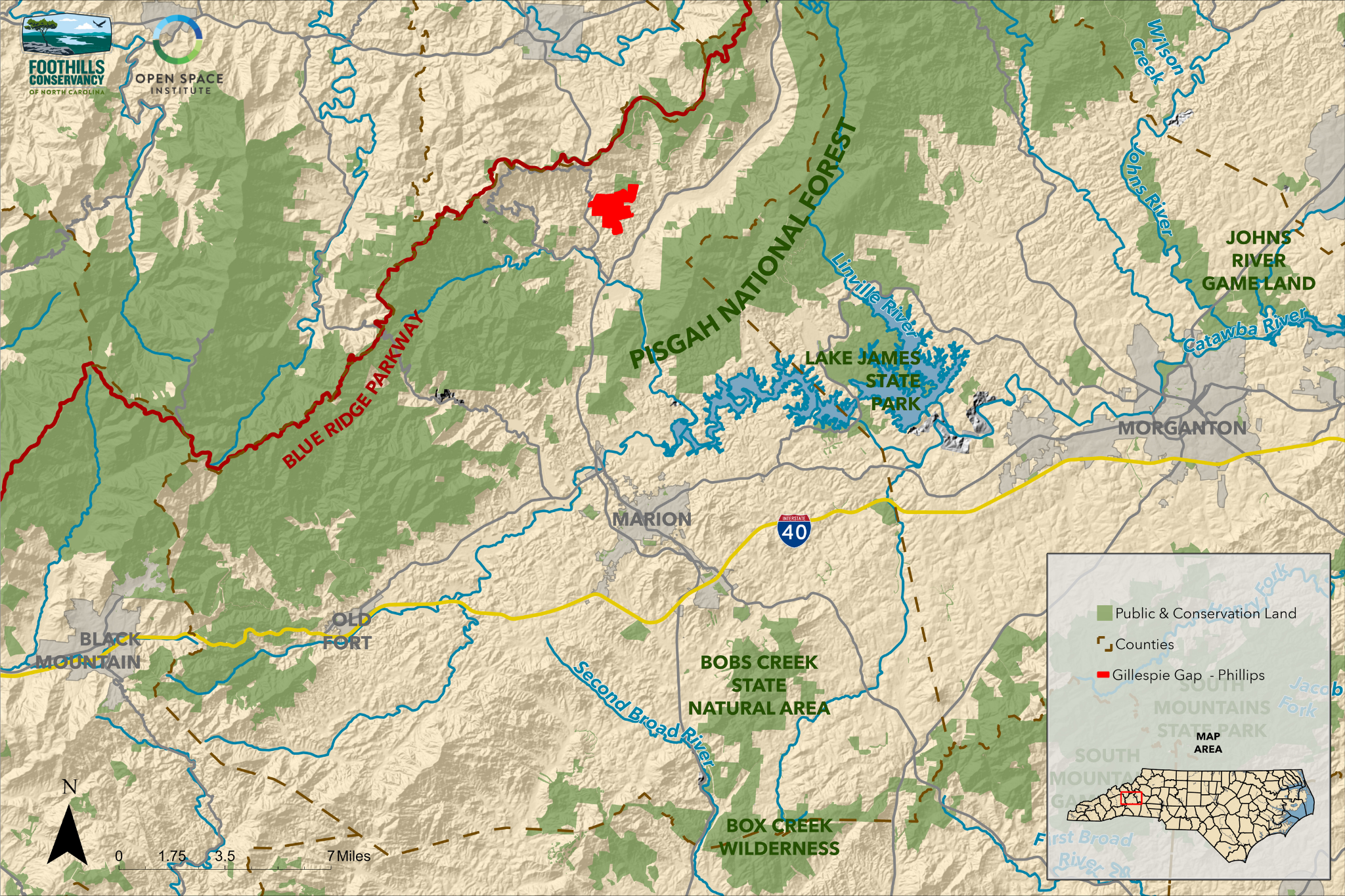 Acquisition of Gillespie Gap — Foothills Conservancy of NC