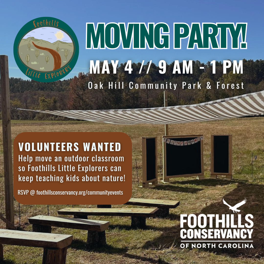 Volunteer Workday: Moving Party! — Foothills Conservancy of NC