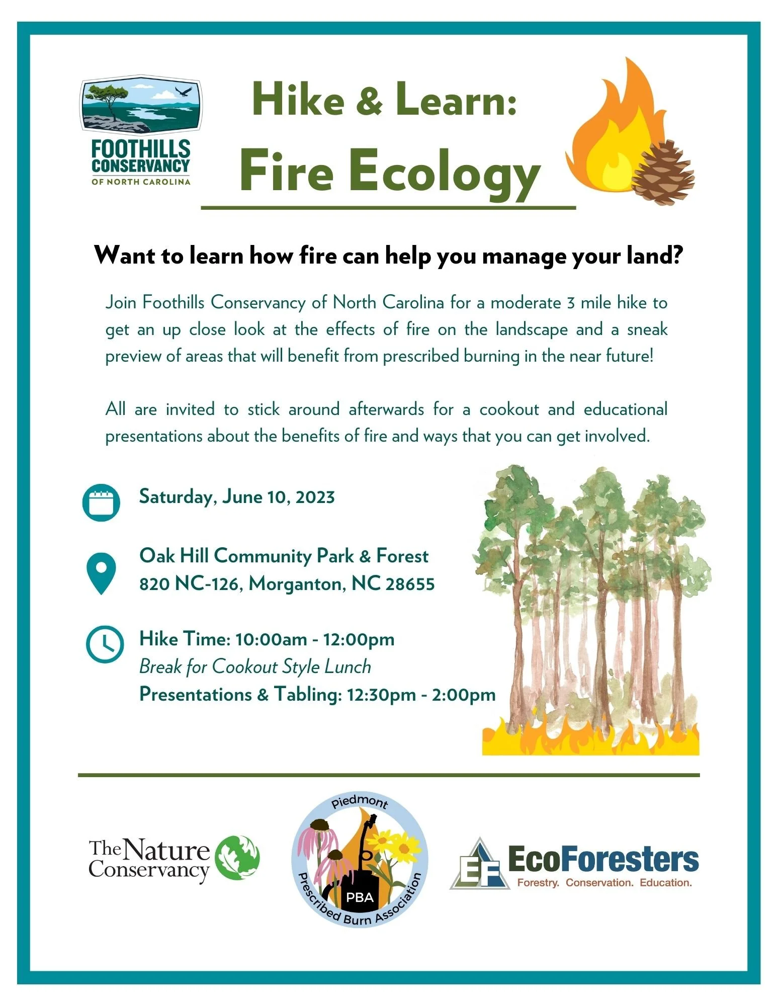 Hike and Learn: Fire Ecology — Foothills Conservancy of NC