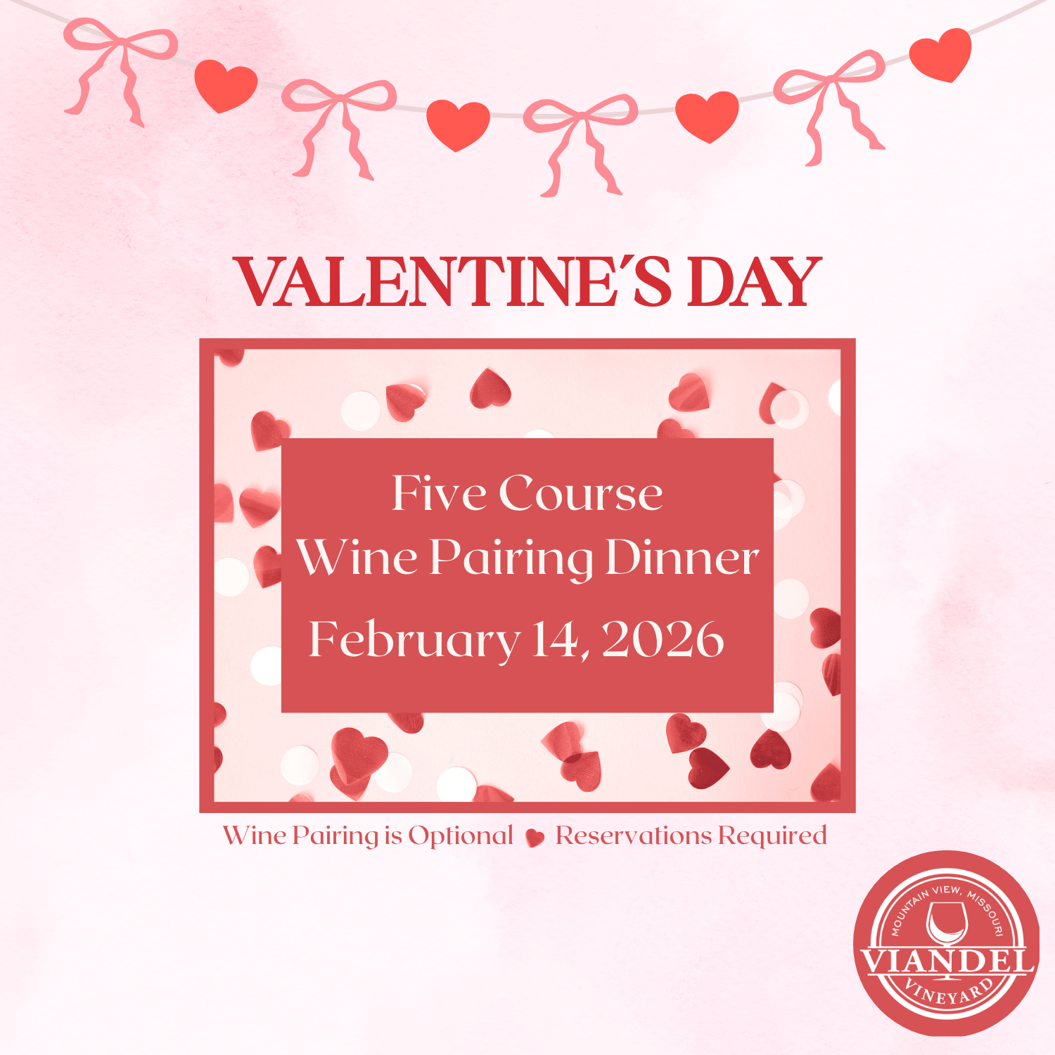 Valentine Dinner at the Vineyard — Viandel Vineyard