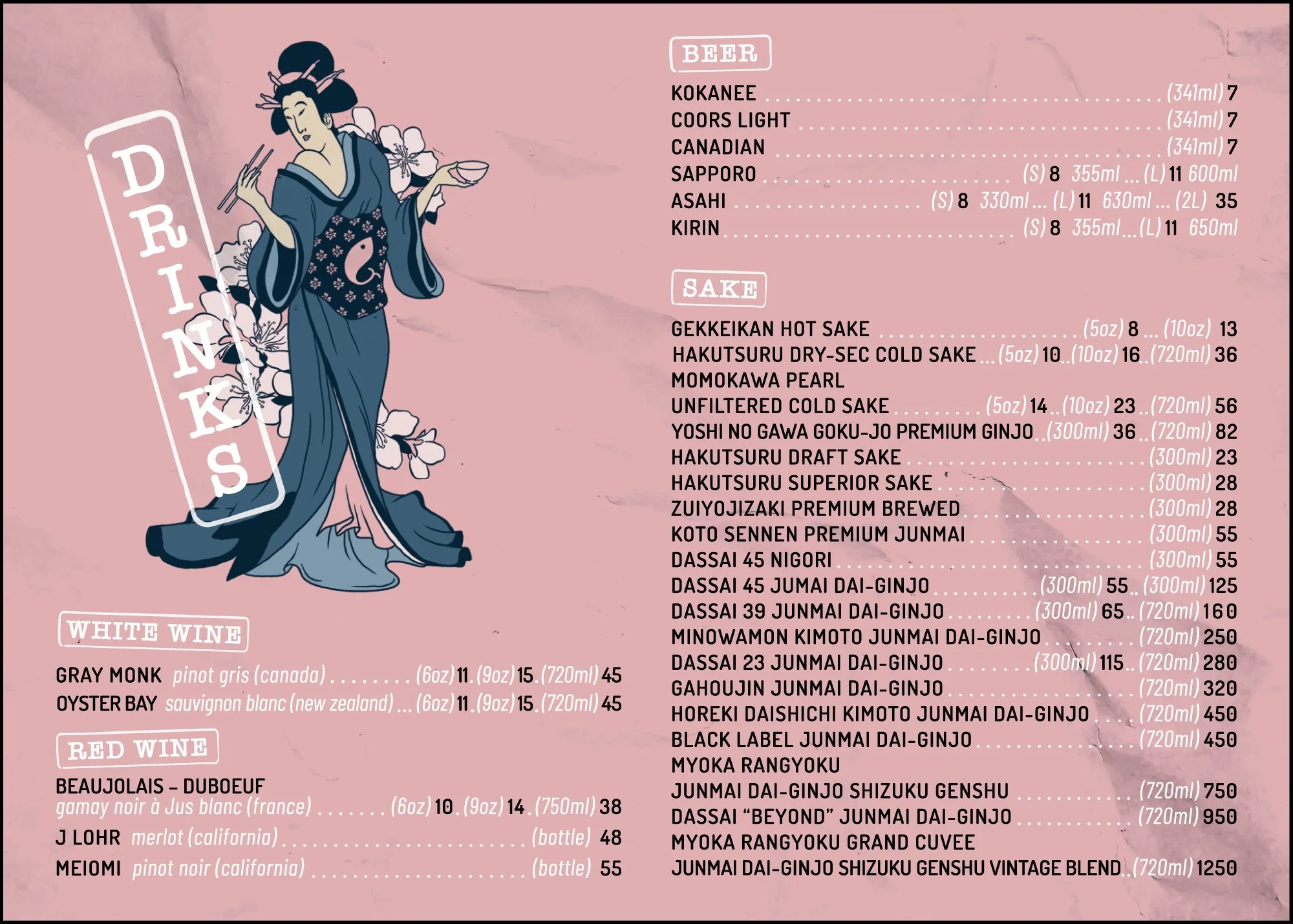 Menu — Temaki Sushi