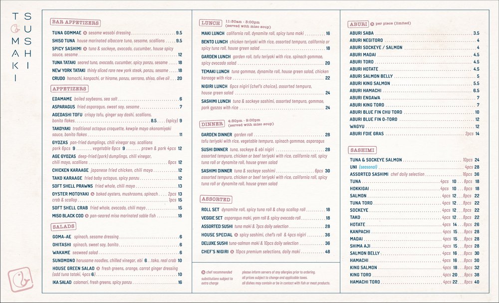 Menu — Temaki Sushi